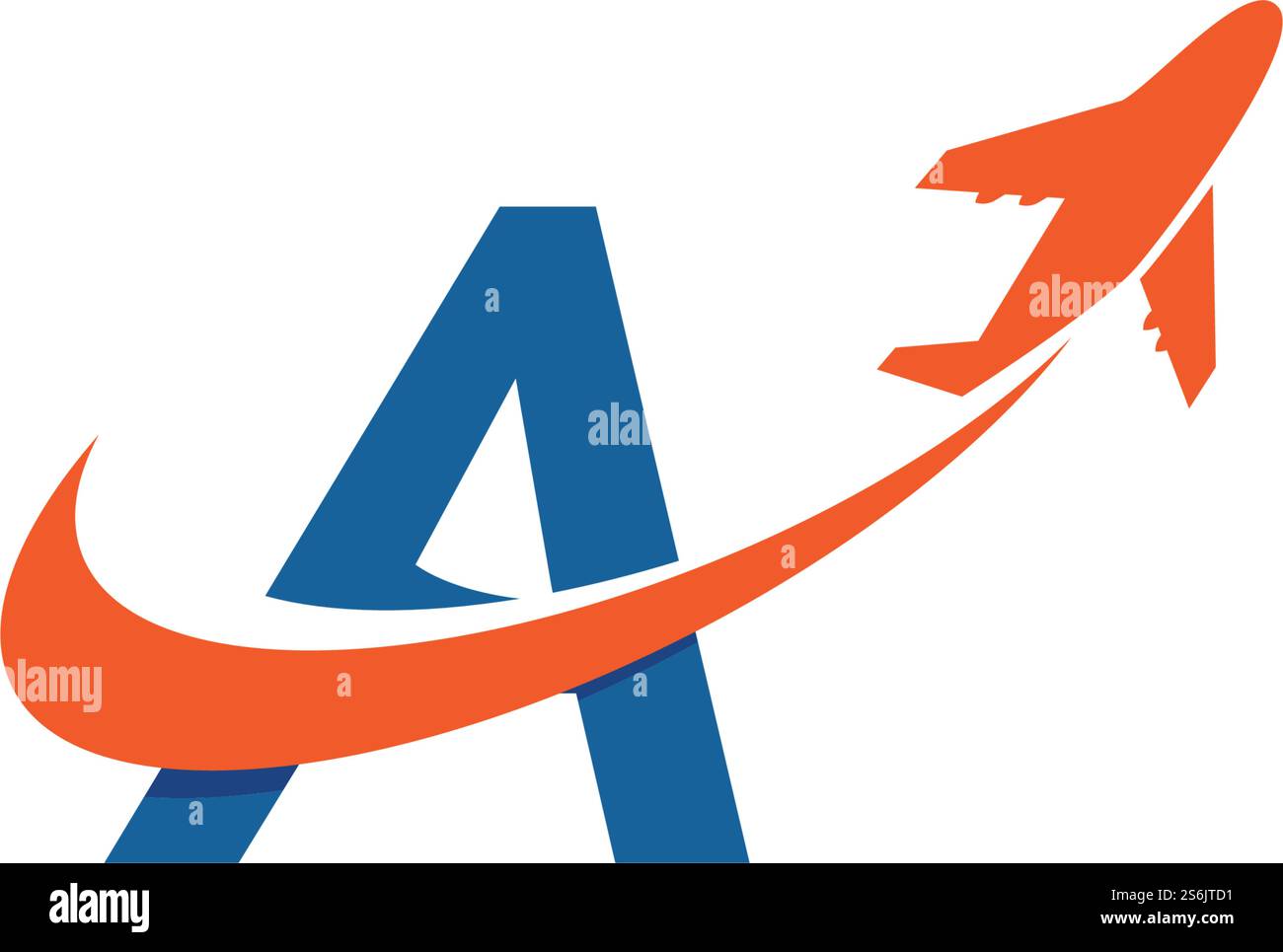 Air Plane with a initial logo vector template Stock Vector Image & Art ...