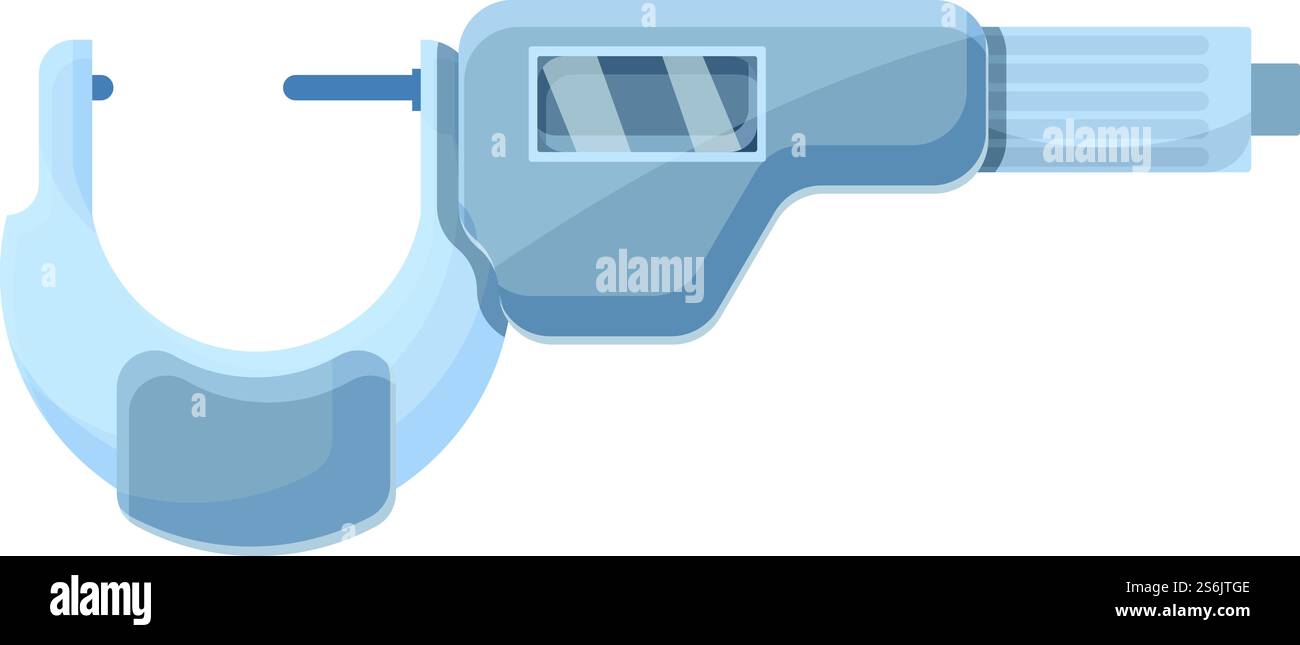 Digital micrometer steel icon. Cartoon of Digital micrometer steel ...