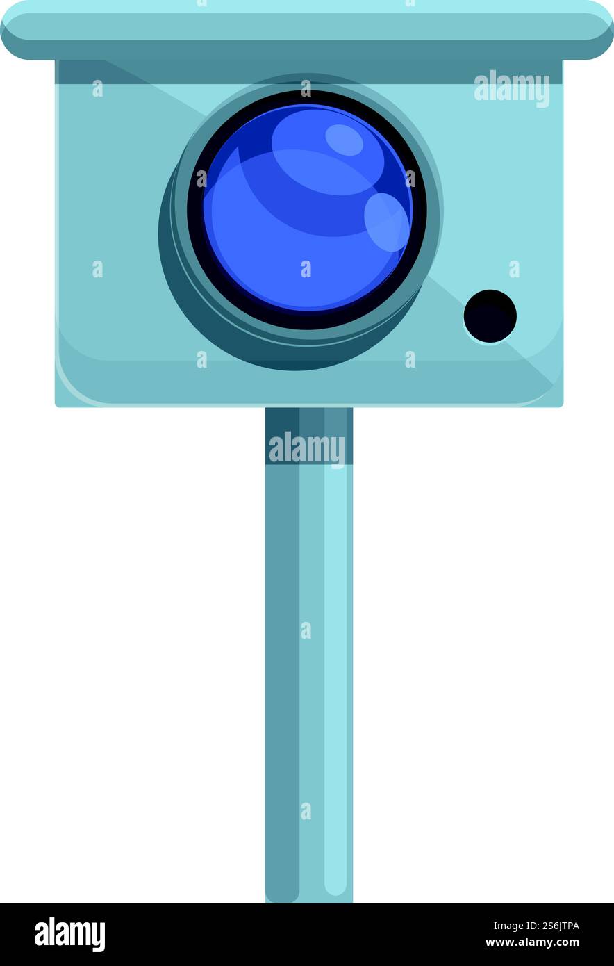 Speed radar police icon. Cartoon of Speed radar police vector icon for ...