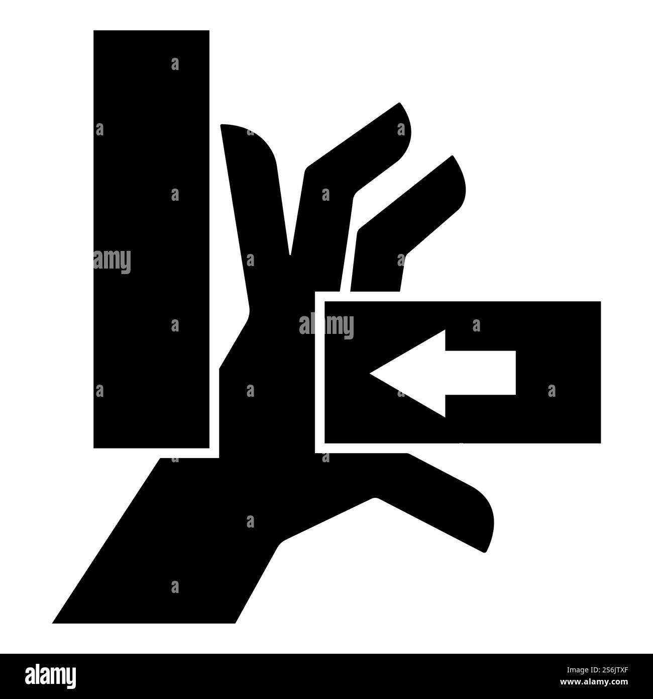 Hand Crush Force From Right Symbol Sign Stock Vector Image & Art - Alamy