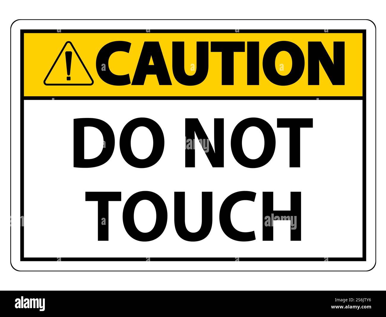 Caution sign do not touch and please do not touch Stock Vector Image ...