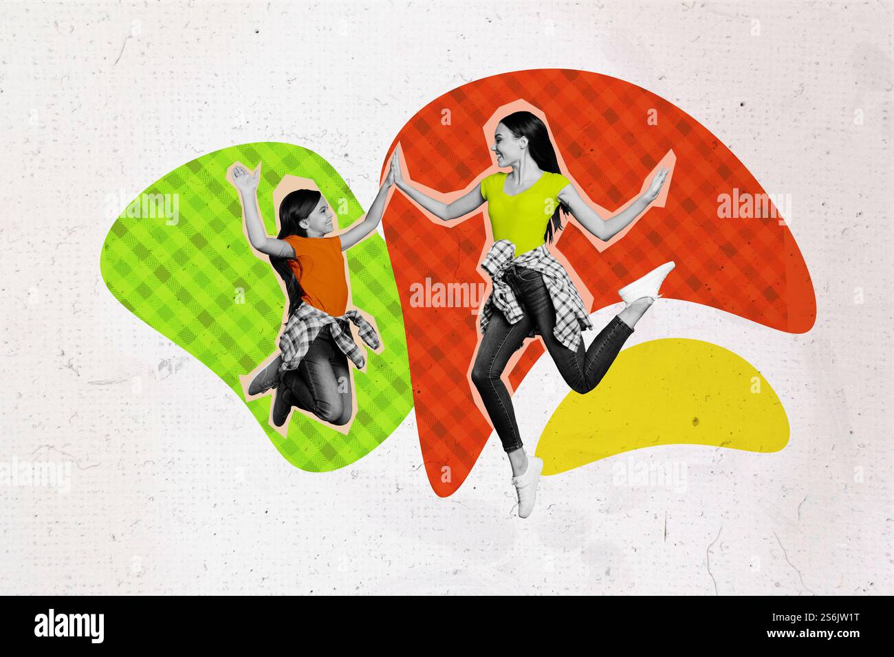 Composite trend artwork image photo collage of silhouette parenthood ...