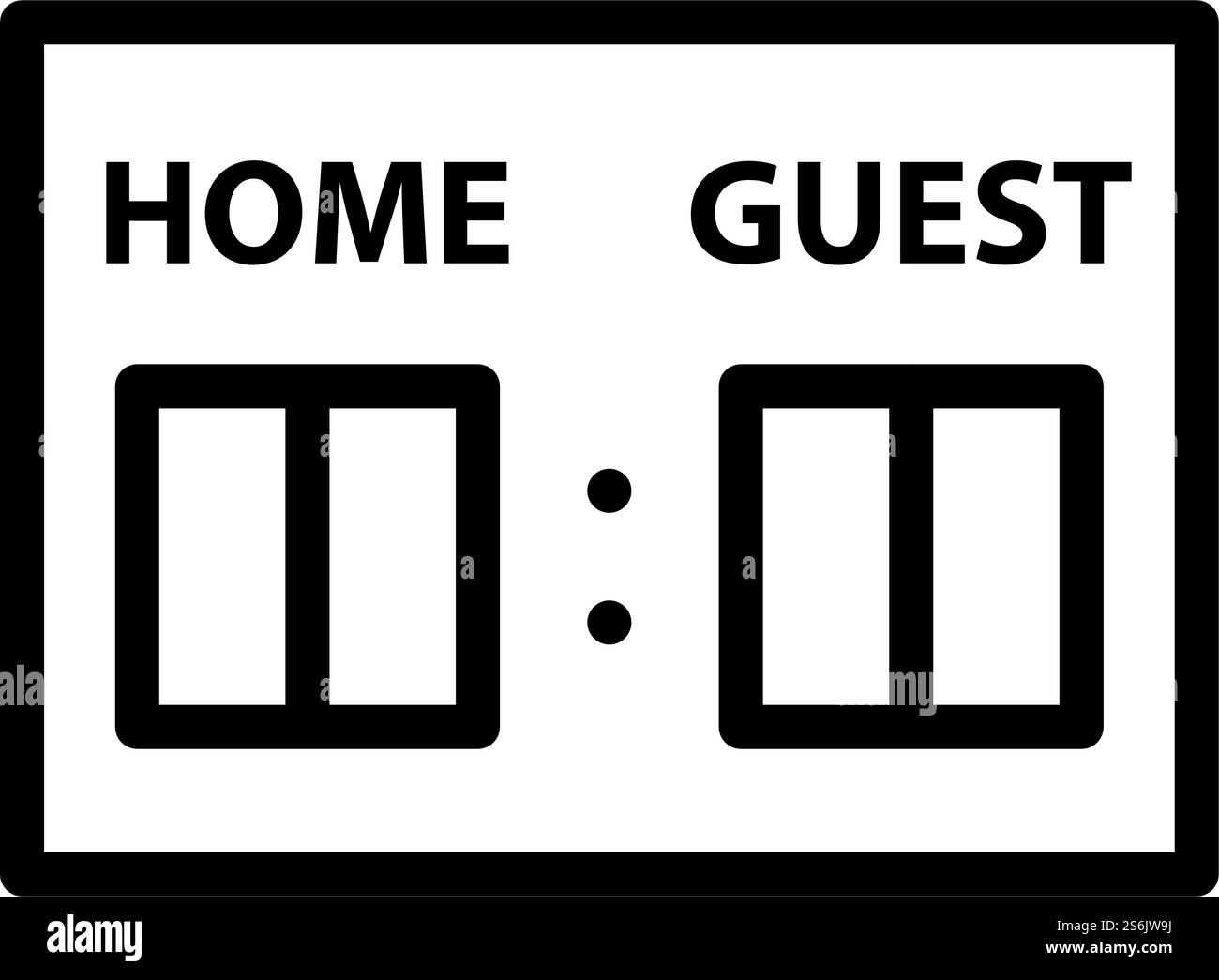 Baseball Scoreboard Icon. Editable Bold Outline Design. Vector ...