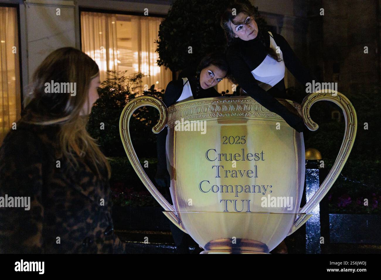 London, UK. 16th January, 2025. A guest for the Globe Travel Awards ...
