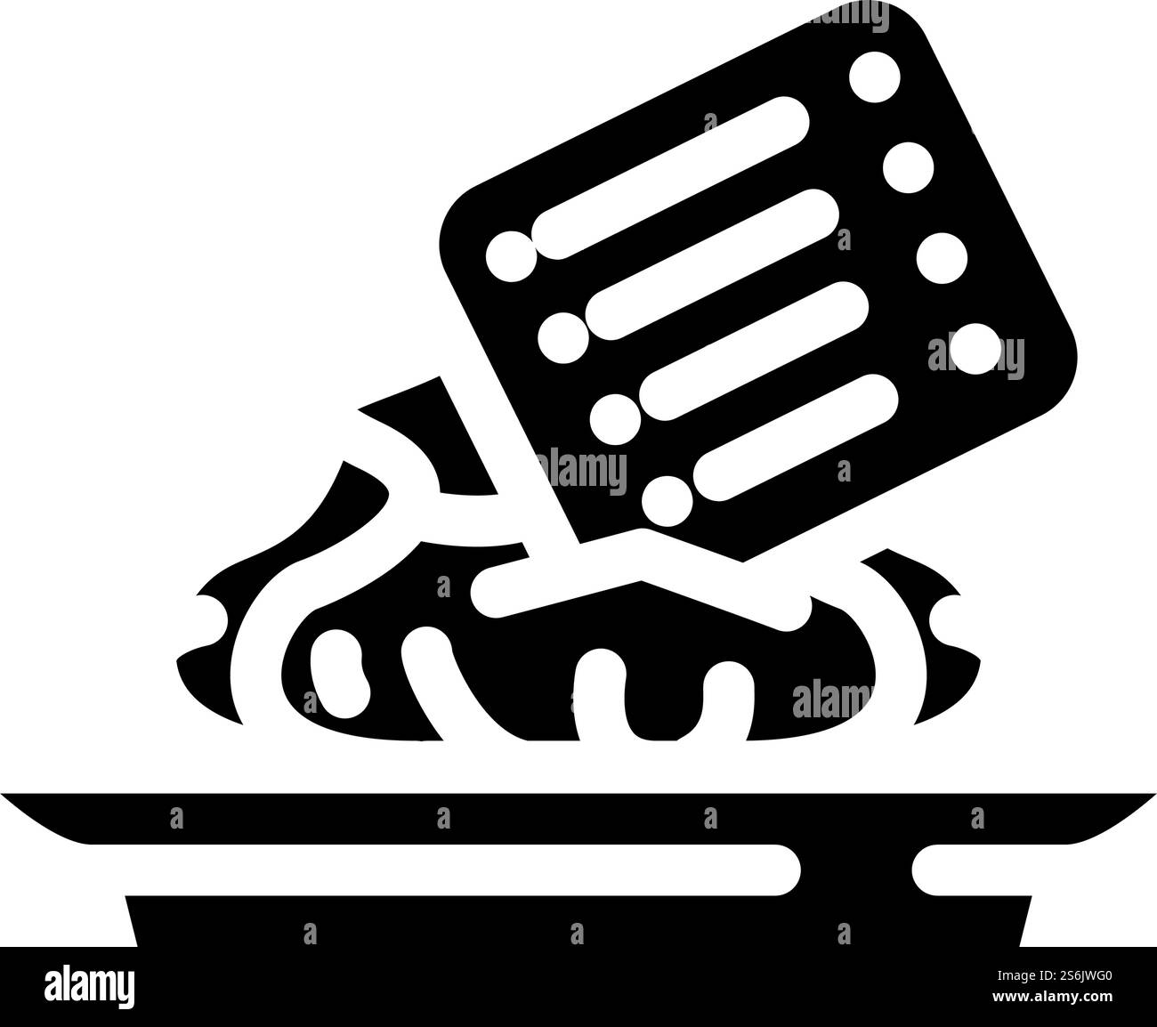 snack with wasabi glyph icon vector. snack with wasabi sign. isolated ...