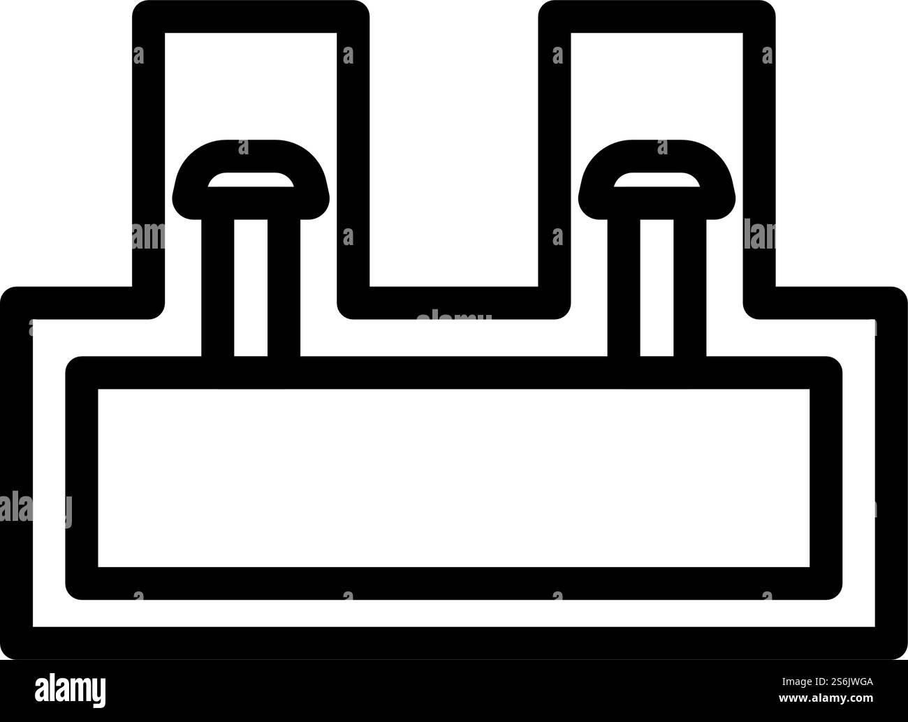 Electrical Connection Terminal Icon. Editable Bold Outline Design ...