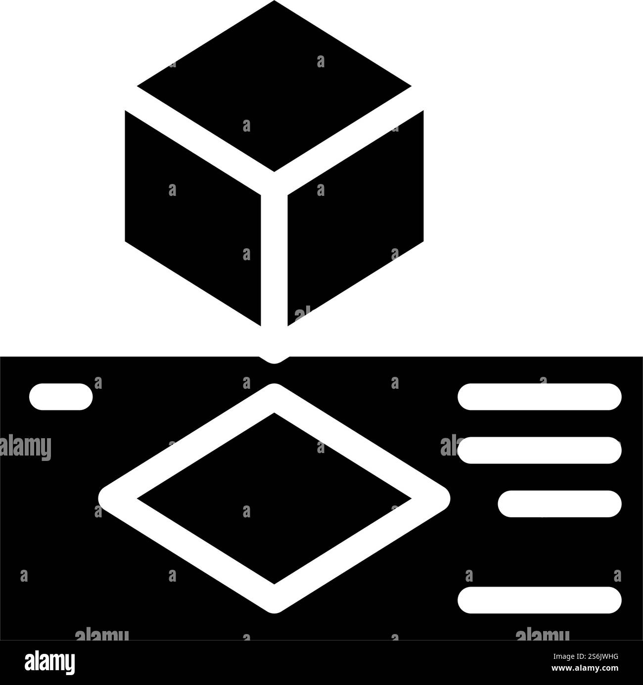 creating templates glyph icon vector. creating templates sign. isolated ...