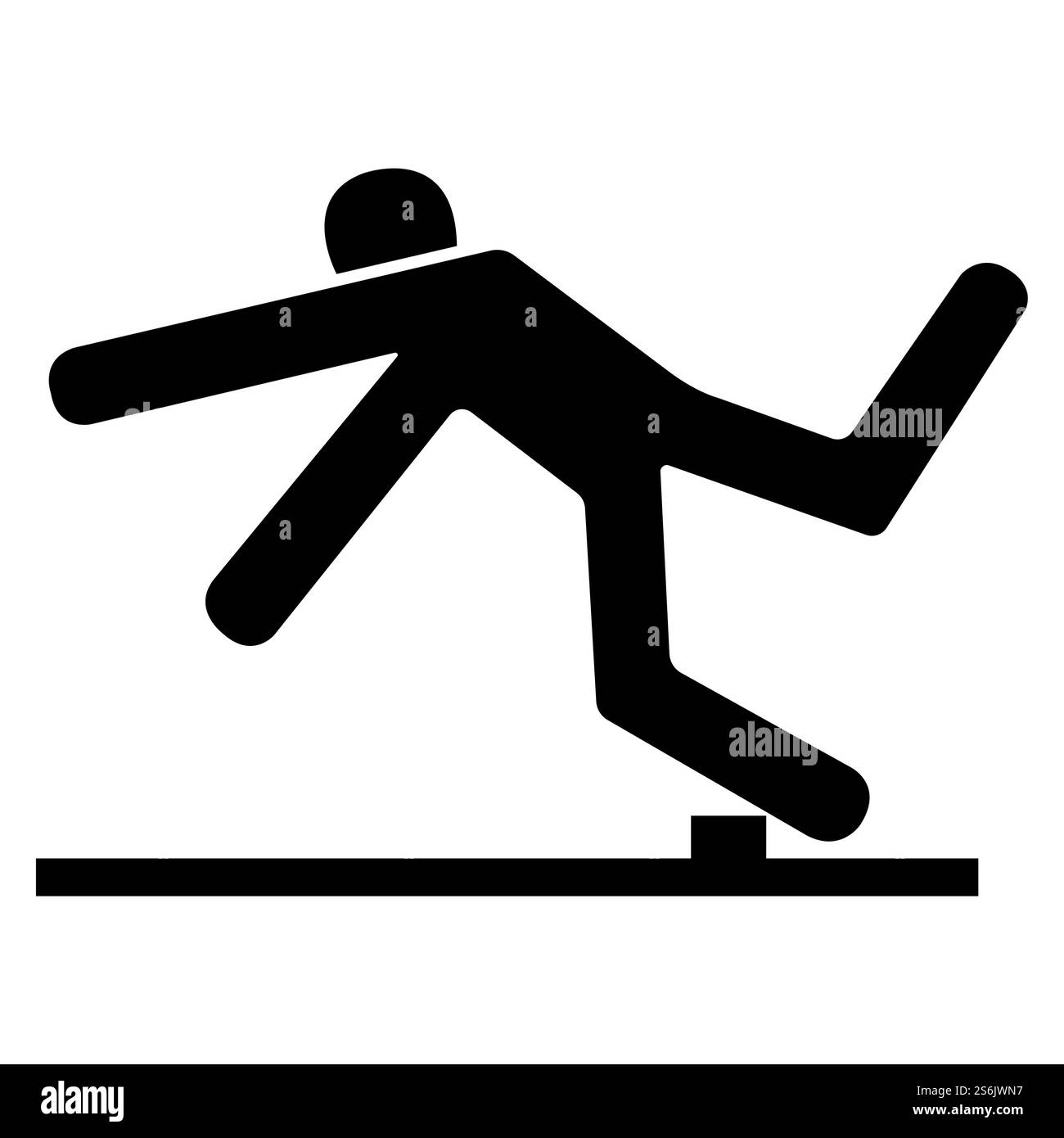 Beware Trip Hazard Symbol Isolate On White Background Stock Vector ...