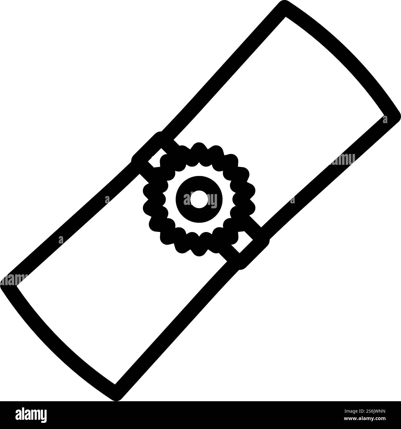 Icon Of Diploma. Editable Bold Outline Design. Vector Illustration ...