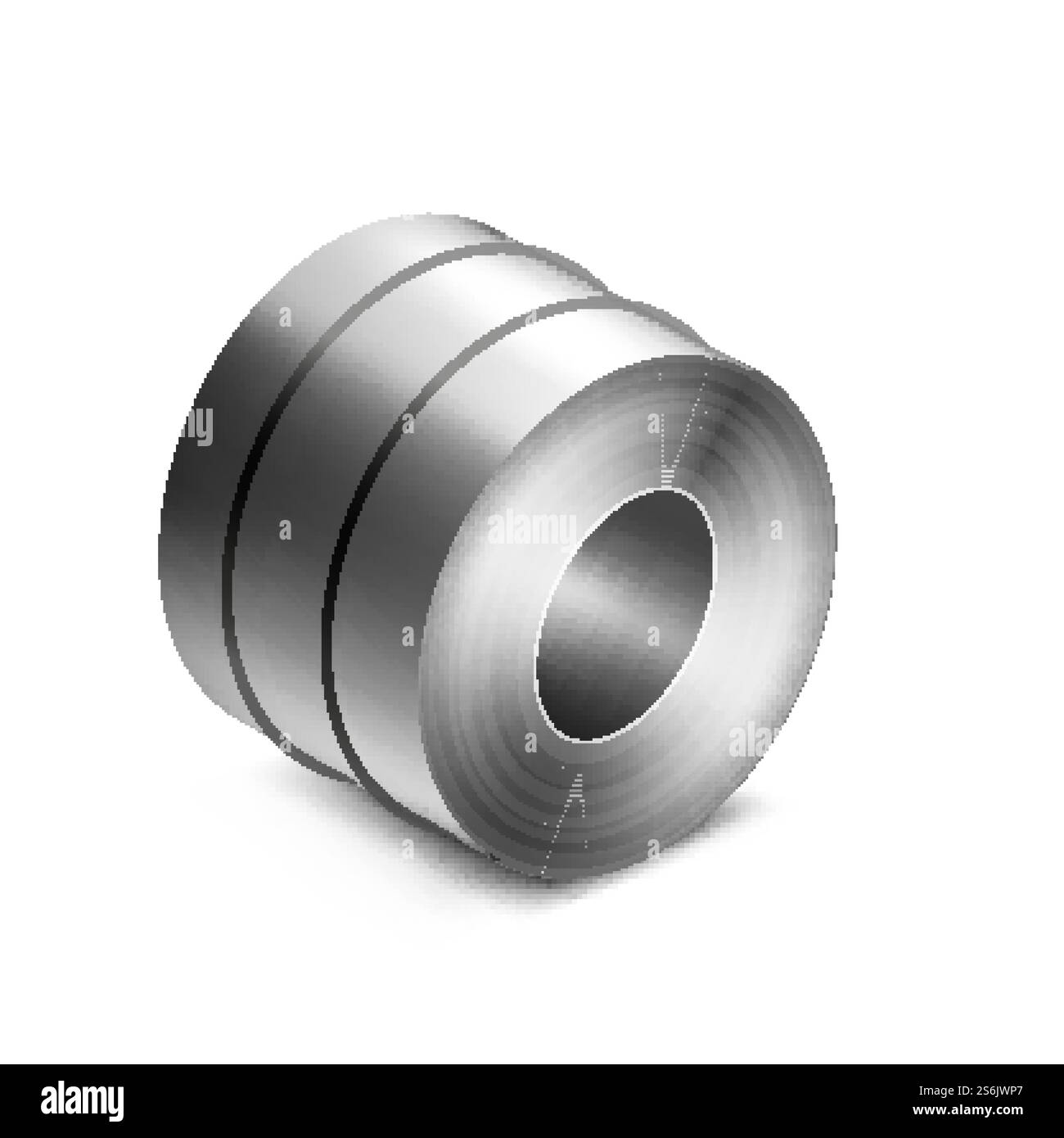 Steel Sheet Roll Industry Plant Production Vector. Aluminium Roll ...