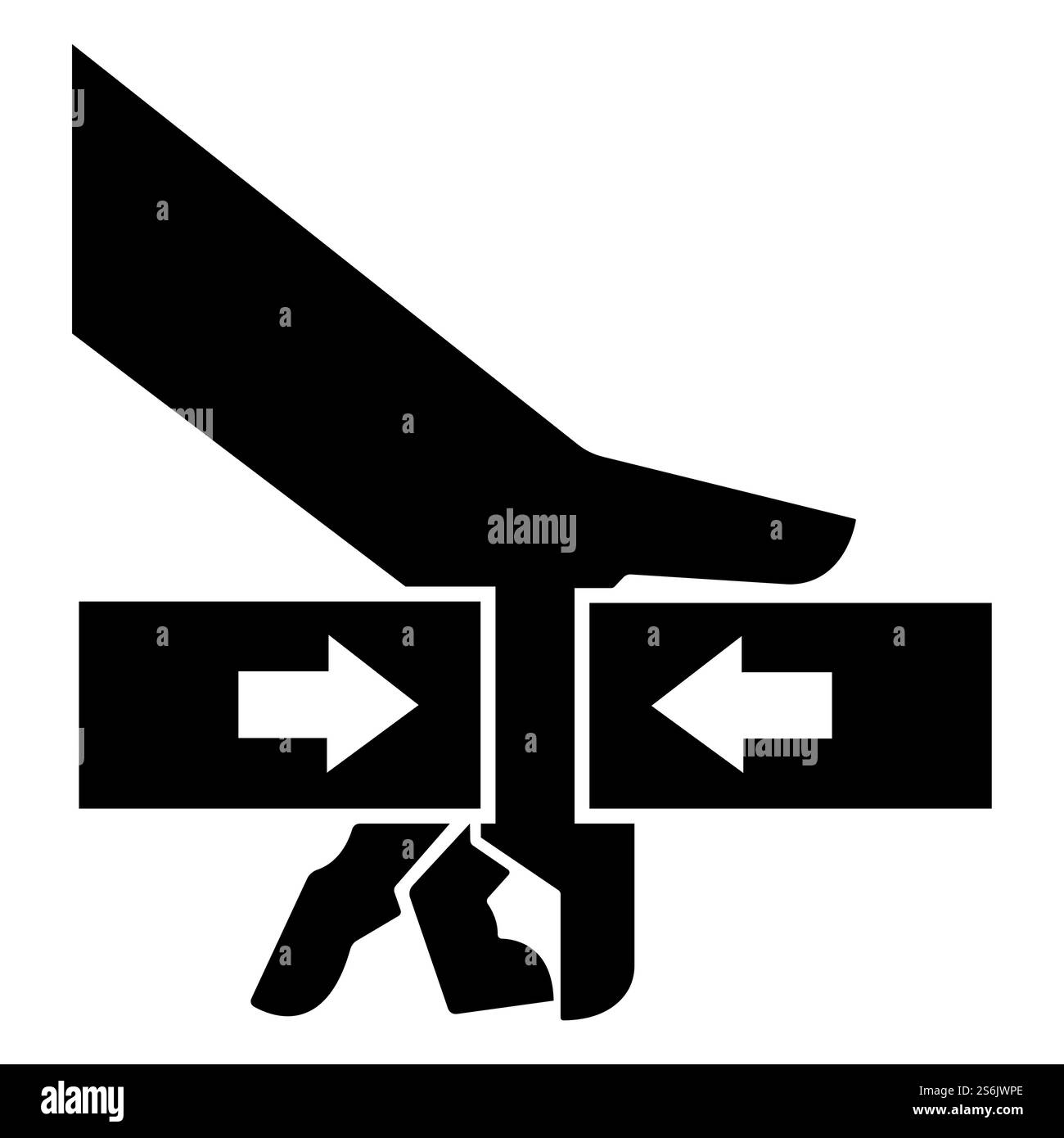 Hand Crush Force From Two Sides Symbol Sign Stock Vector Image & Art ...