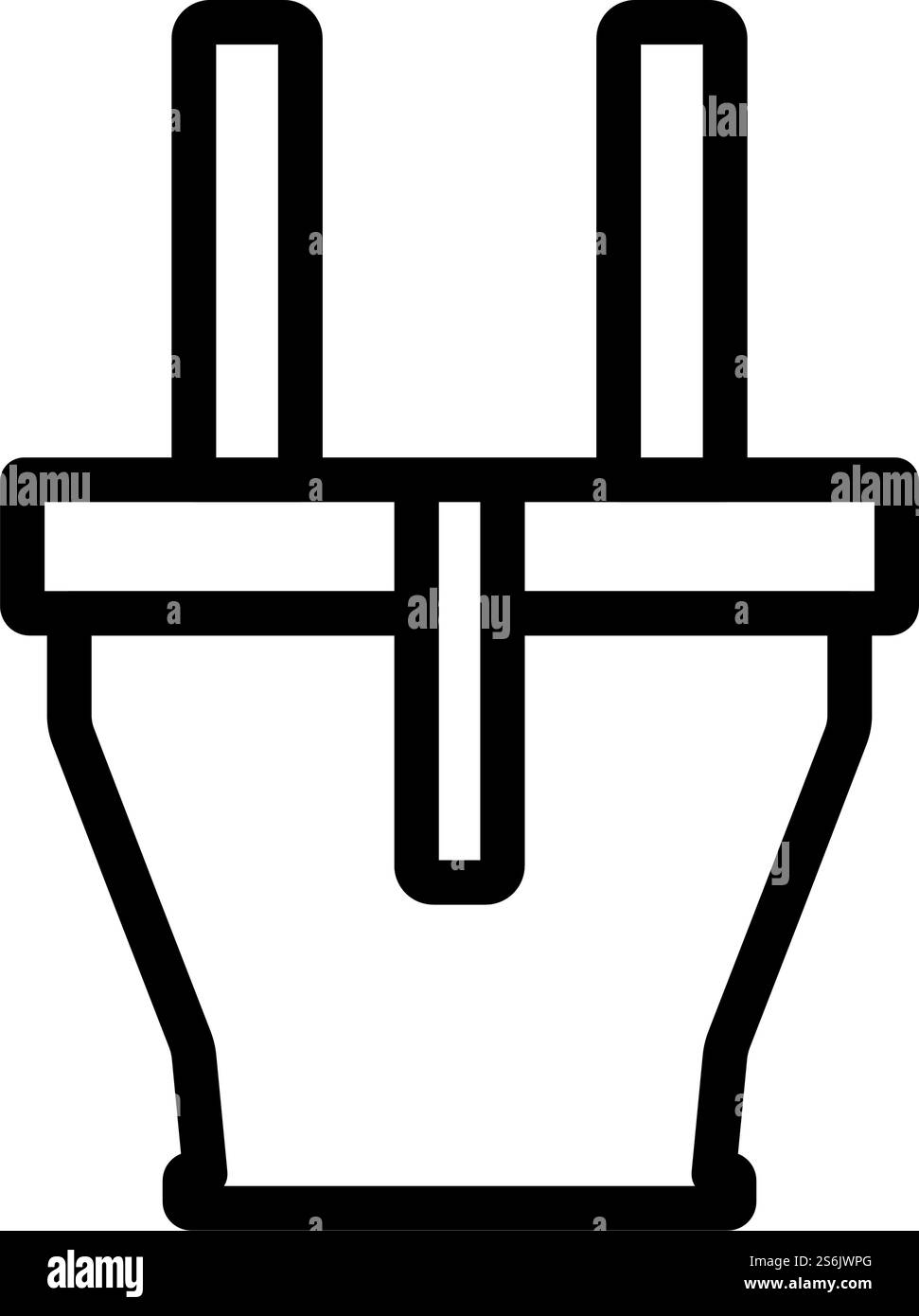 Electrical Plug Icon. Editable Bold Outline Design. Vector Illustration ...