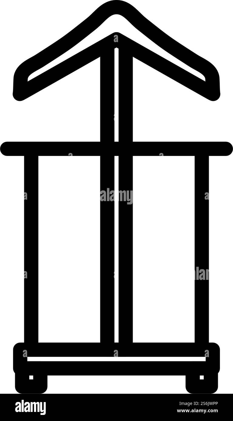Hanger Stand Icon. Bold outline design with editable stroke width ...