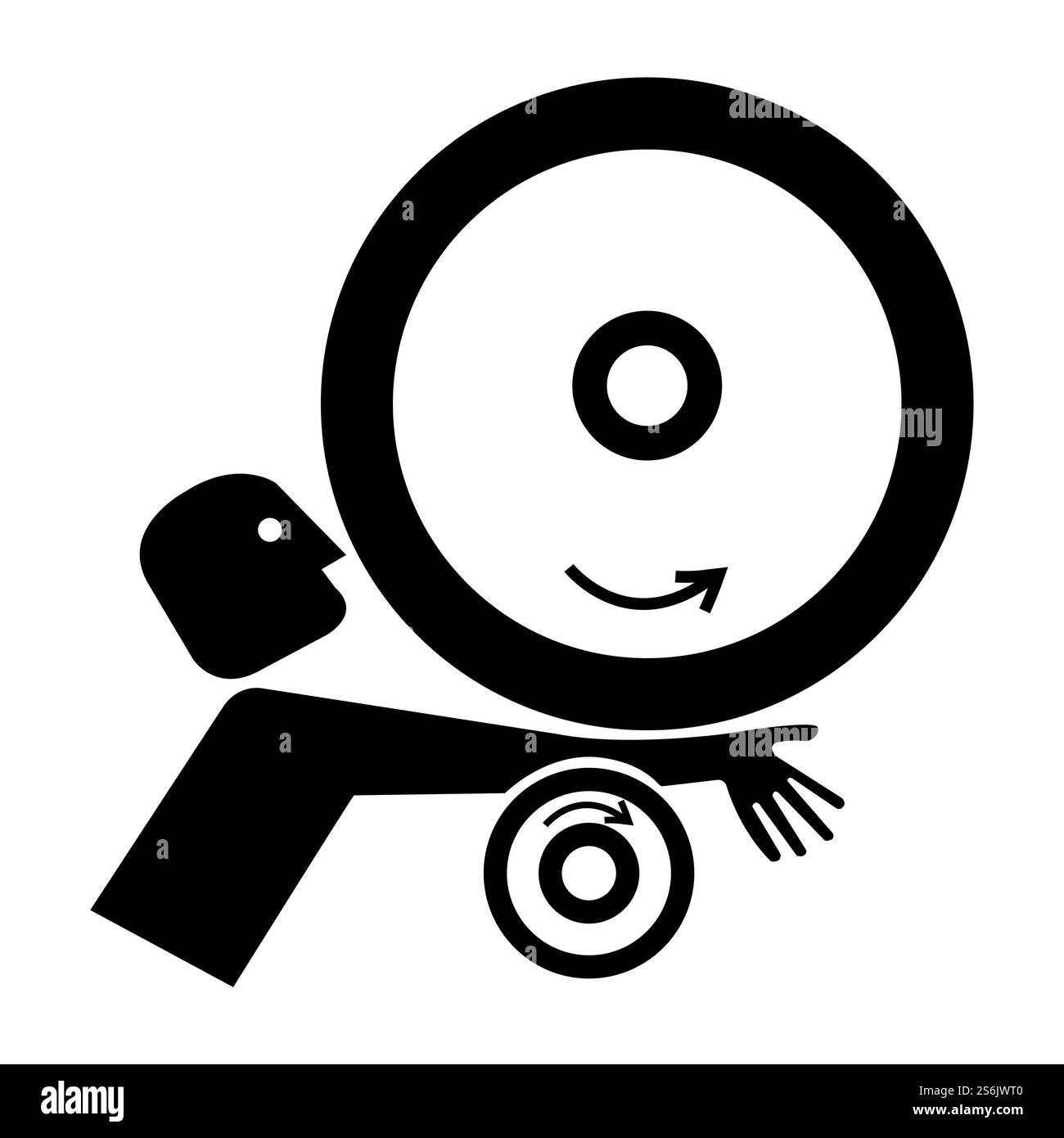 Arm in Rollers Symbol Sign Isolate On White Background,Vector ...