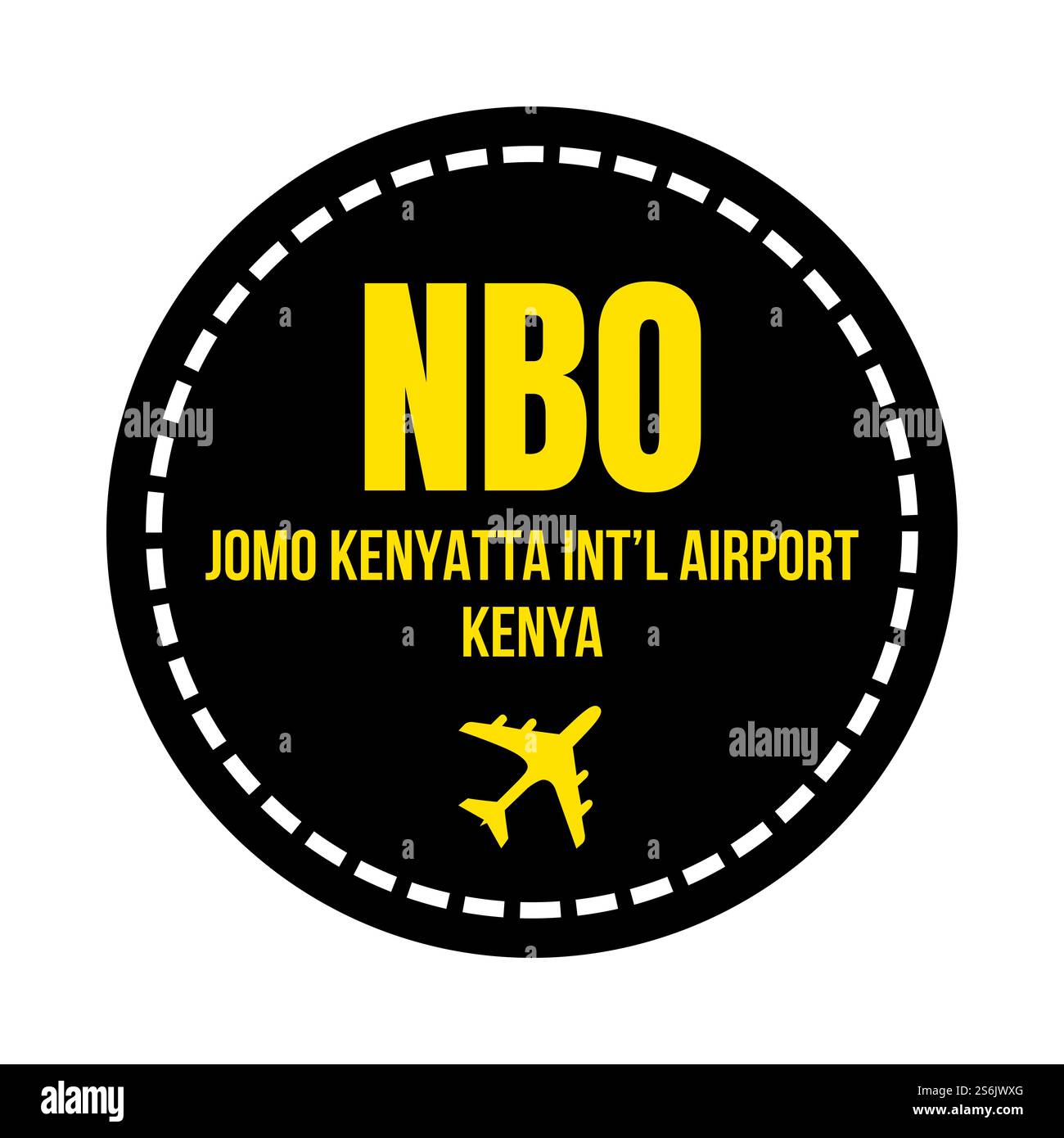 NBO Nairobi Jomo Kenyatta international airport symbol icon Stock Photo ...