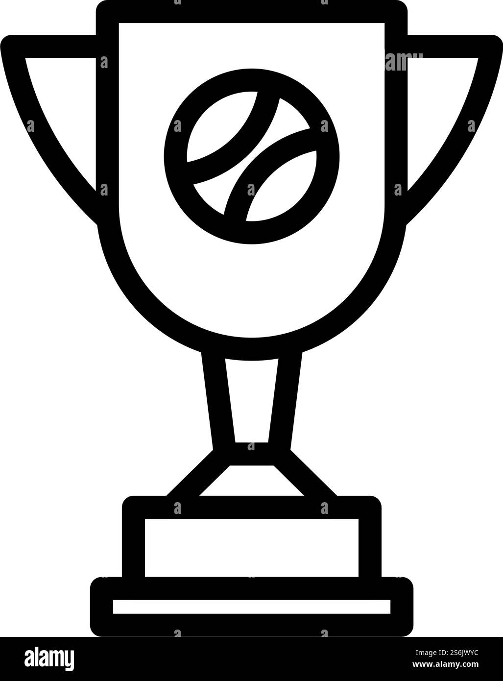 Baseball Cup Icon. Editable Bold Outline Design. Vector Illustration ...