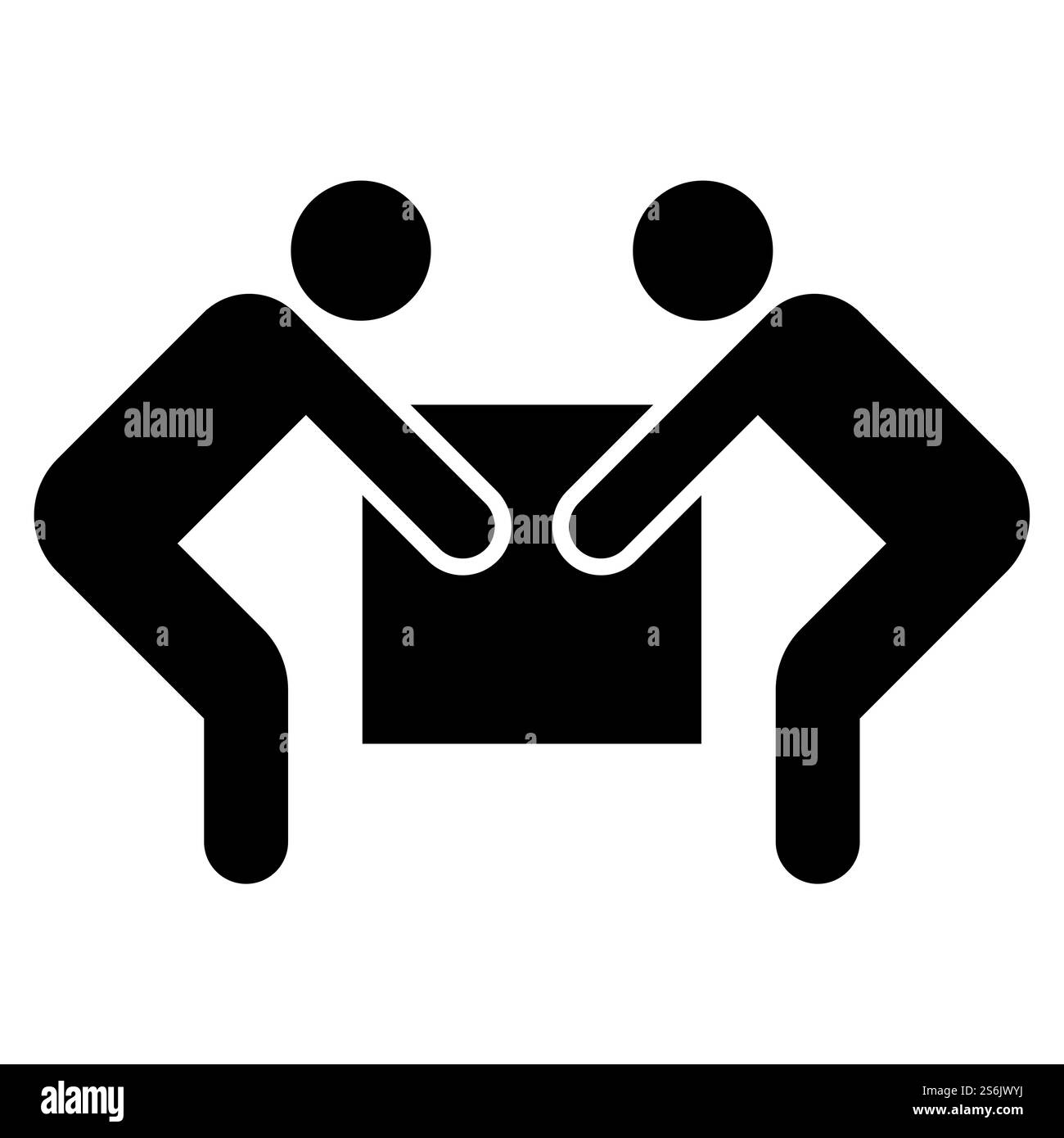 Symbol Two Person Lift Sign Isolate On White Background,Vector ...