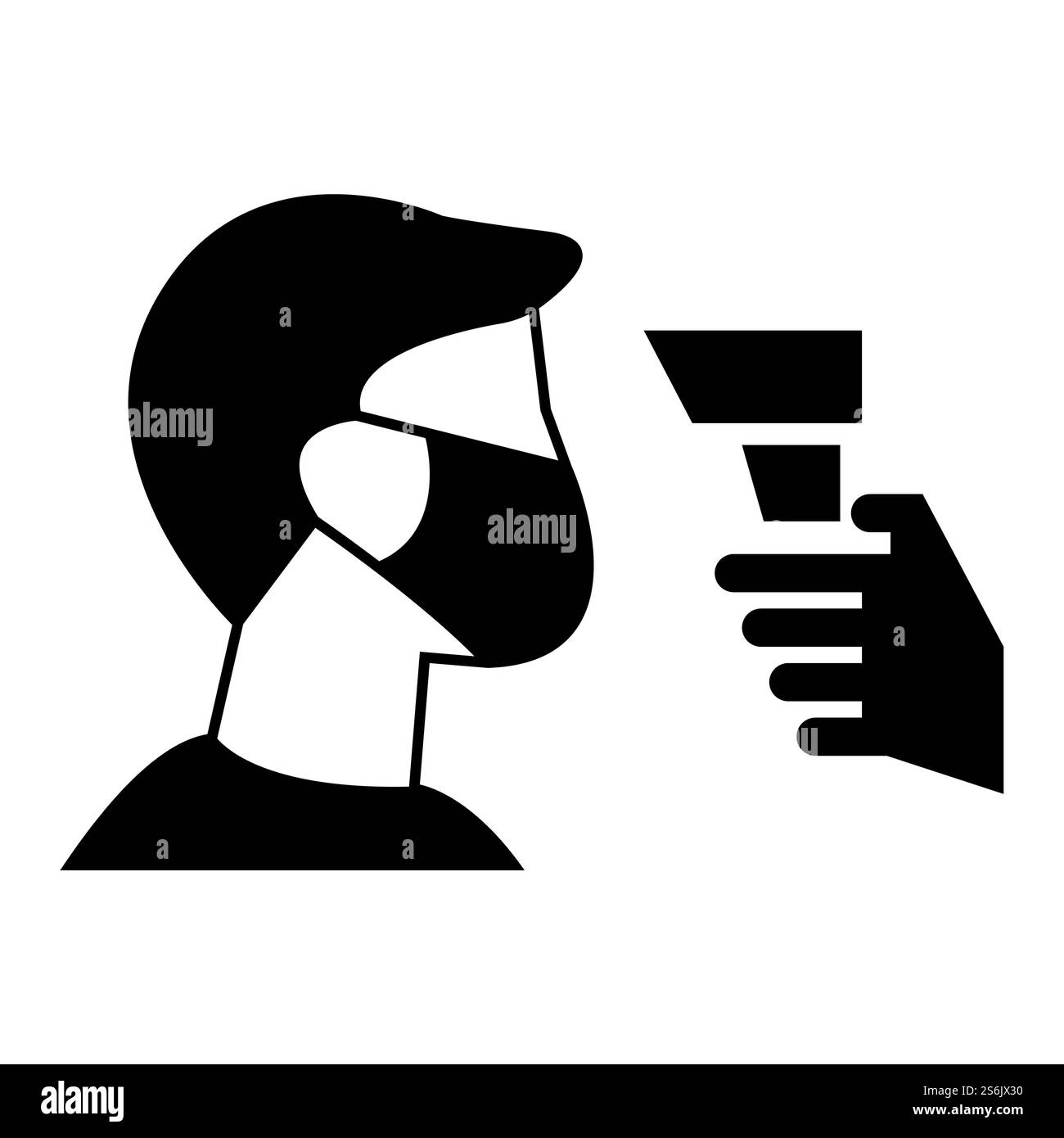 Caution Staff Must Undergo Temperature Check Stock Vector Image & Art ...