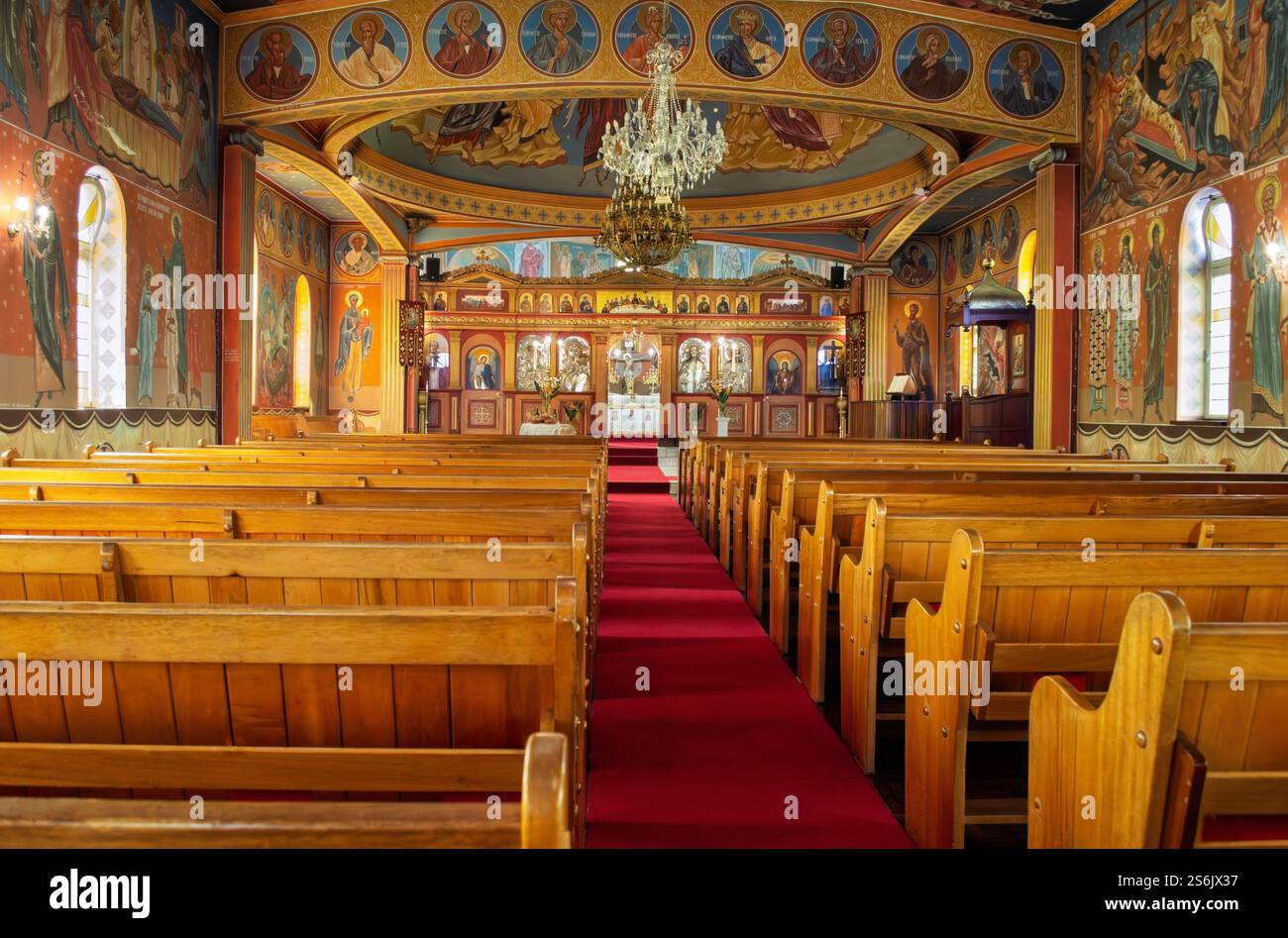 interior Greek orthodox church, in Cape Town South Africa Stock Photo ...