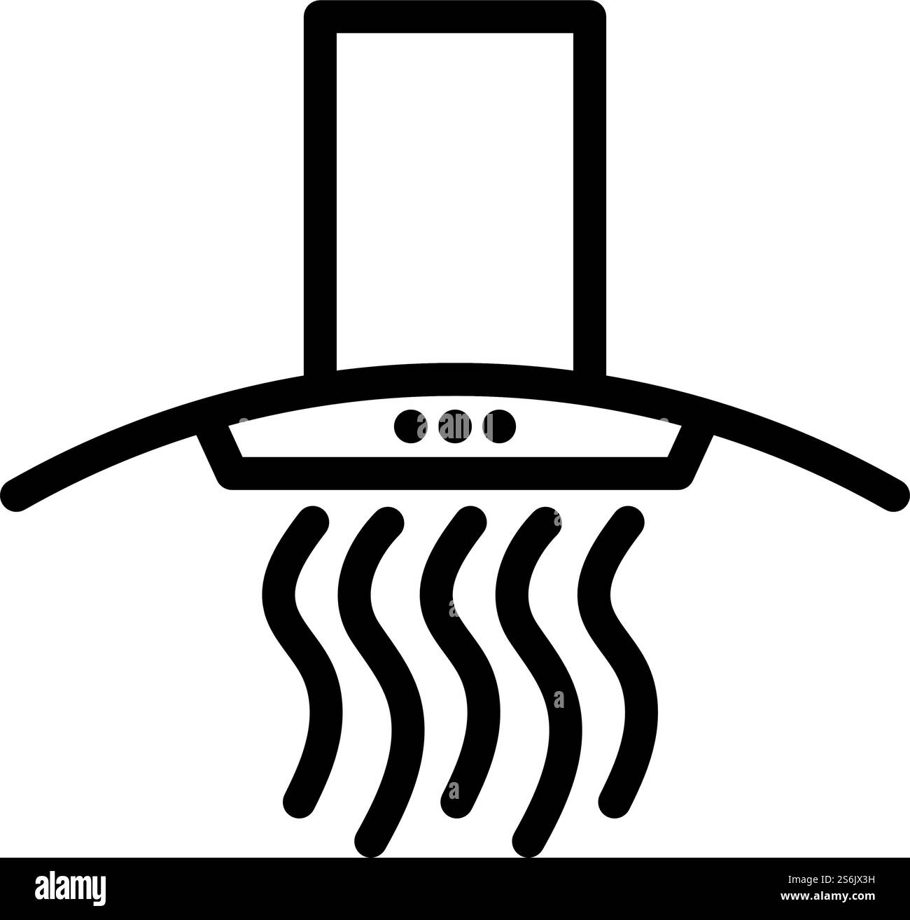 Kitchen Hood Icon. Bold outline design with editable stroke width ...
