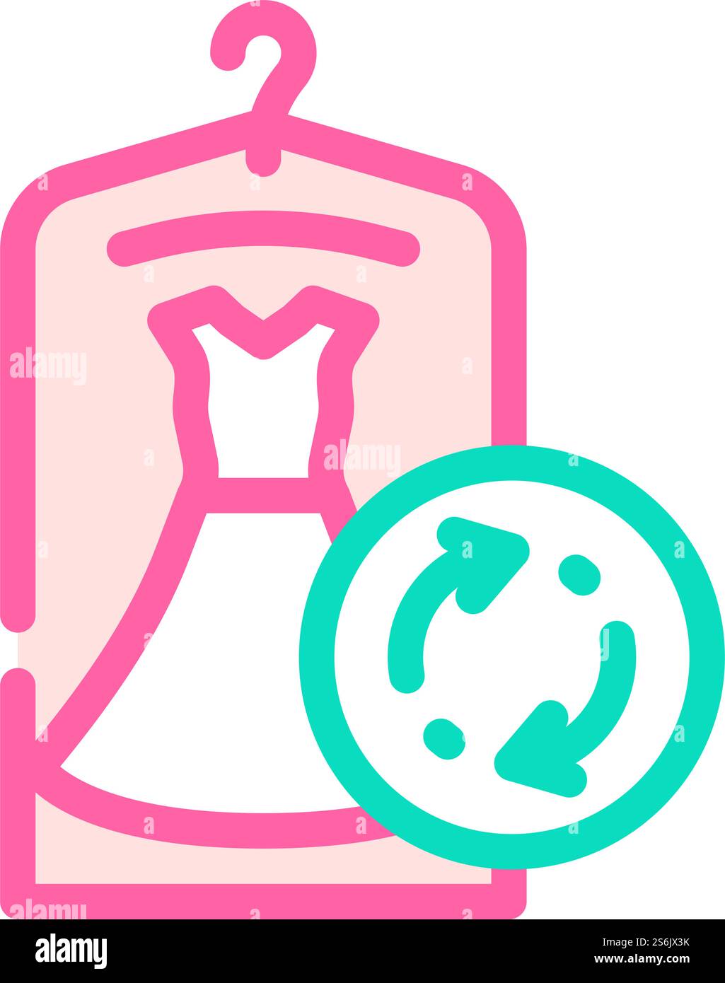 dress rent service color icon vector. dress rent service sign. isolated ...