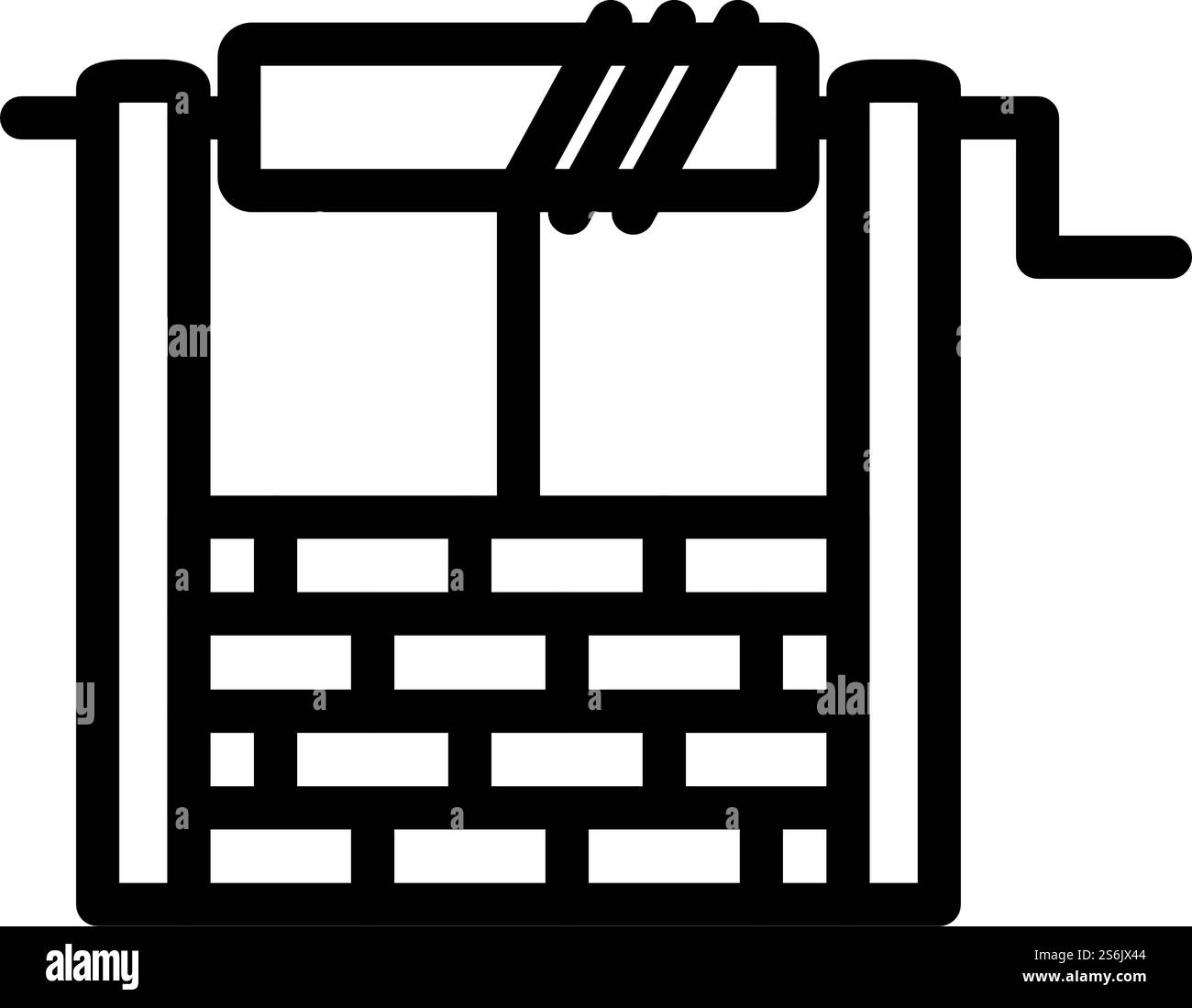 Well Icon. Bold outline design with editable stroke width. Vector ...
