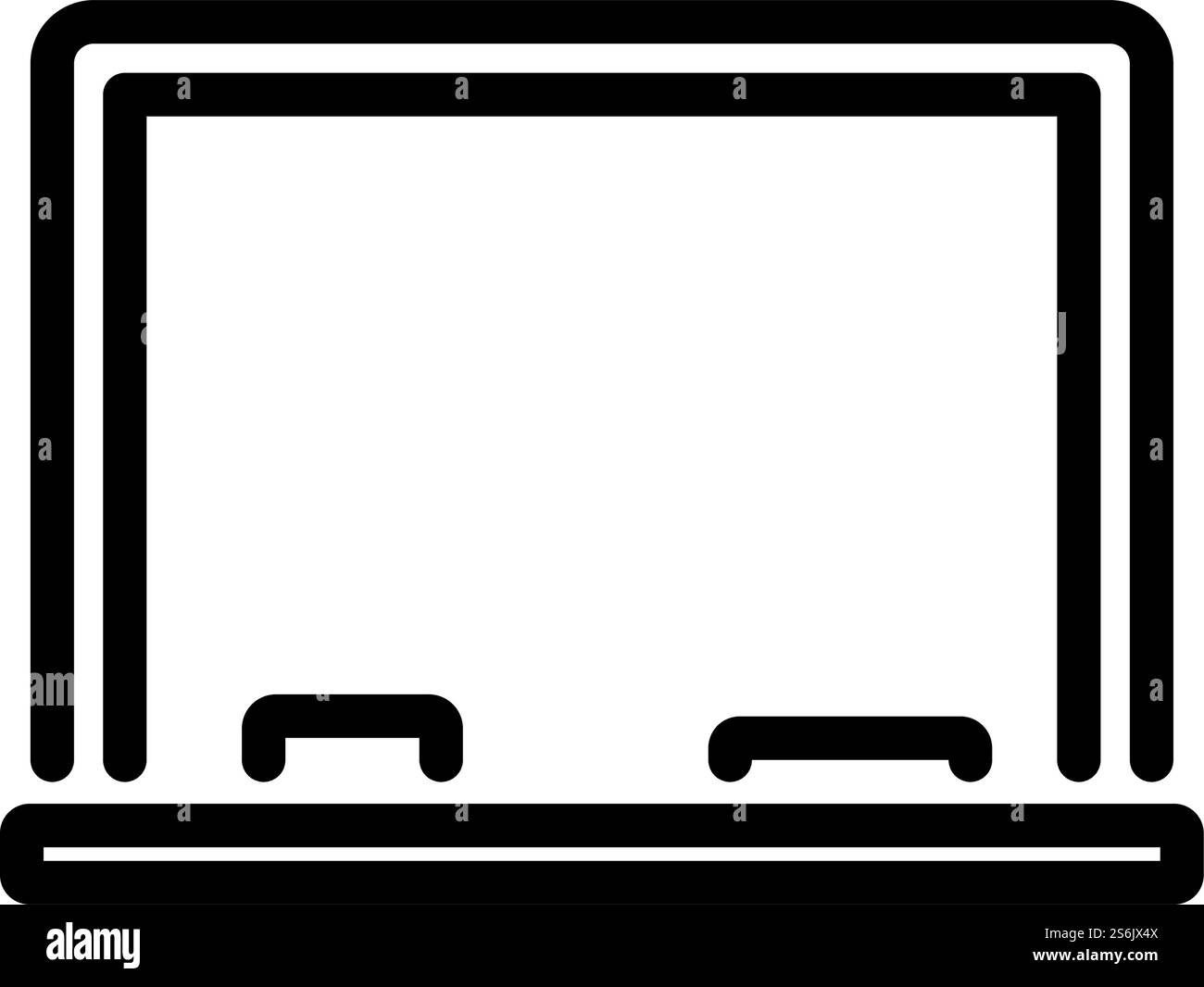 Icon Of Classroom Blackboard. Bold outline design with editable stroke ...