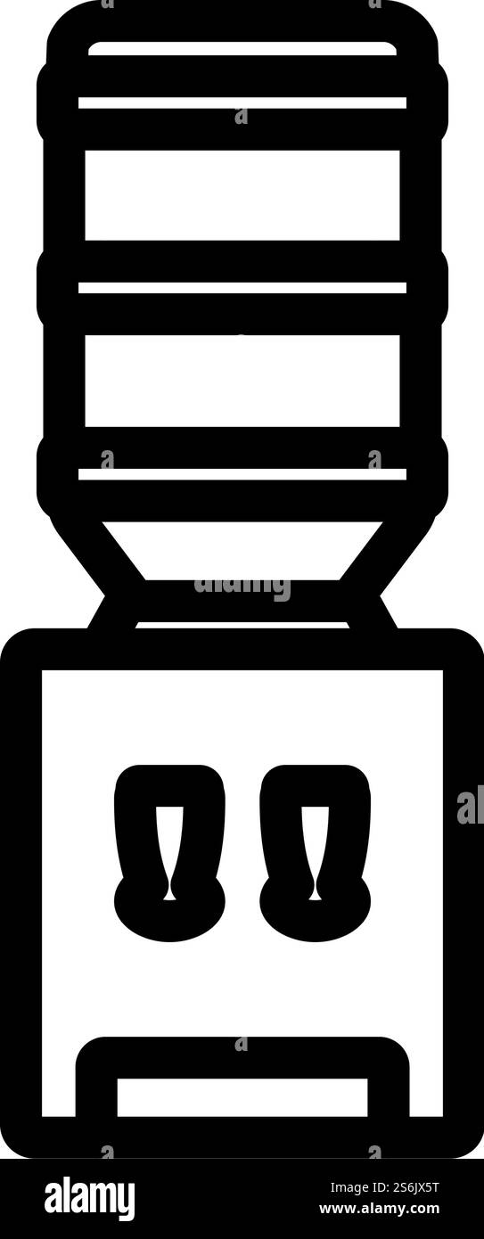 Office Water Cooler Icon. Bold outline design with editable stroke ...