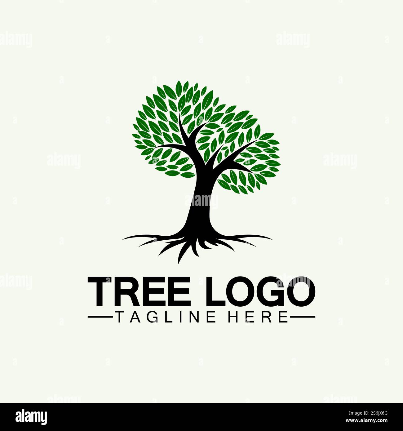 Tree logo icon vector illustration design.Vector silhouette of a tree ...