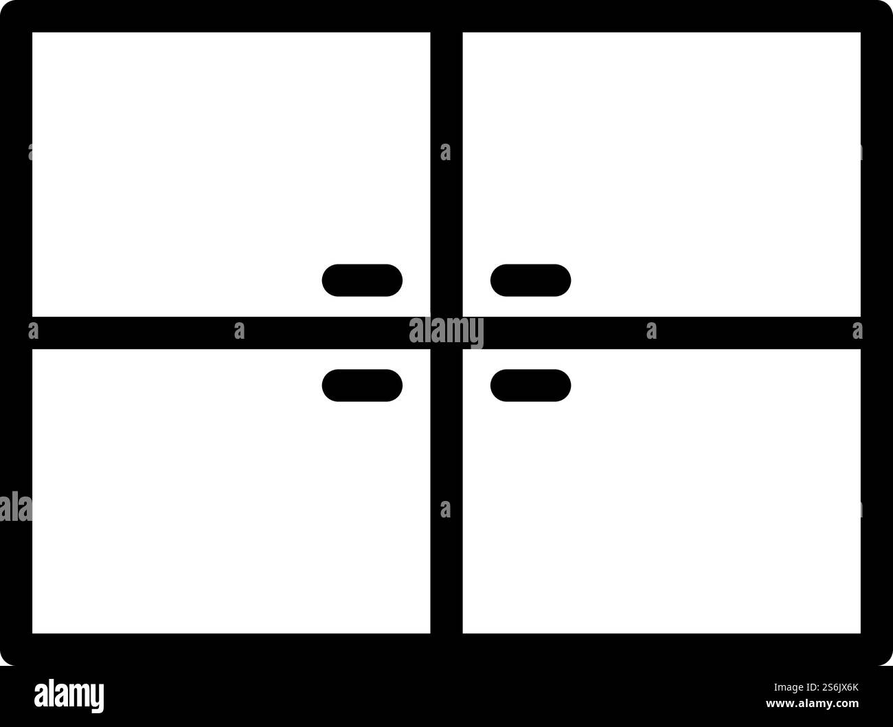 Wall Cabinet Icon. Bold outline design with editable stroke width ...