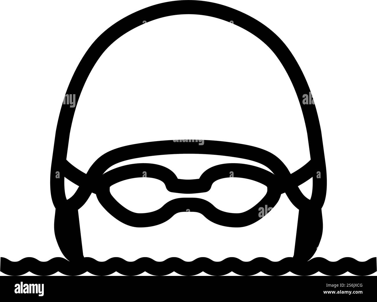 Icon Of Swimming Man. Bold outline design with editable stroke width ...