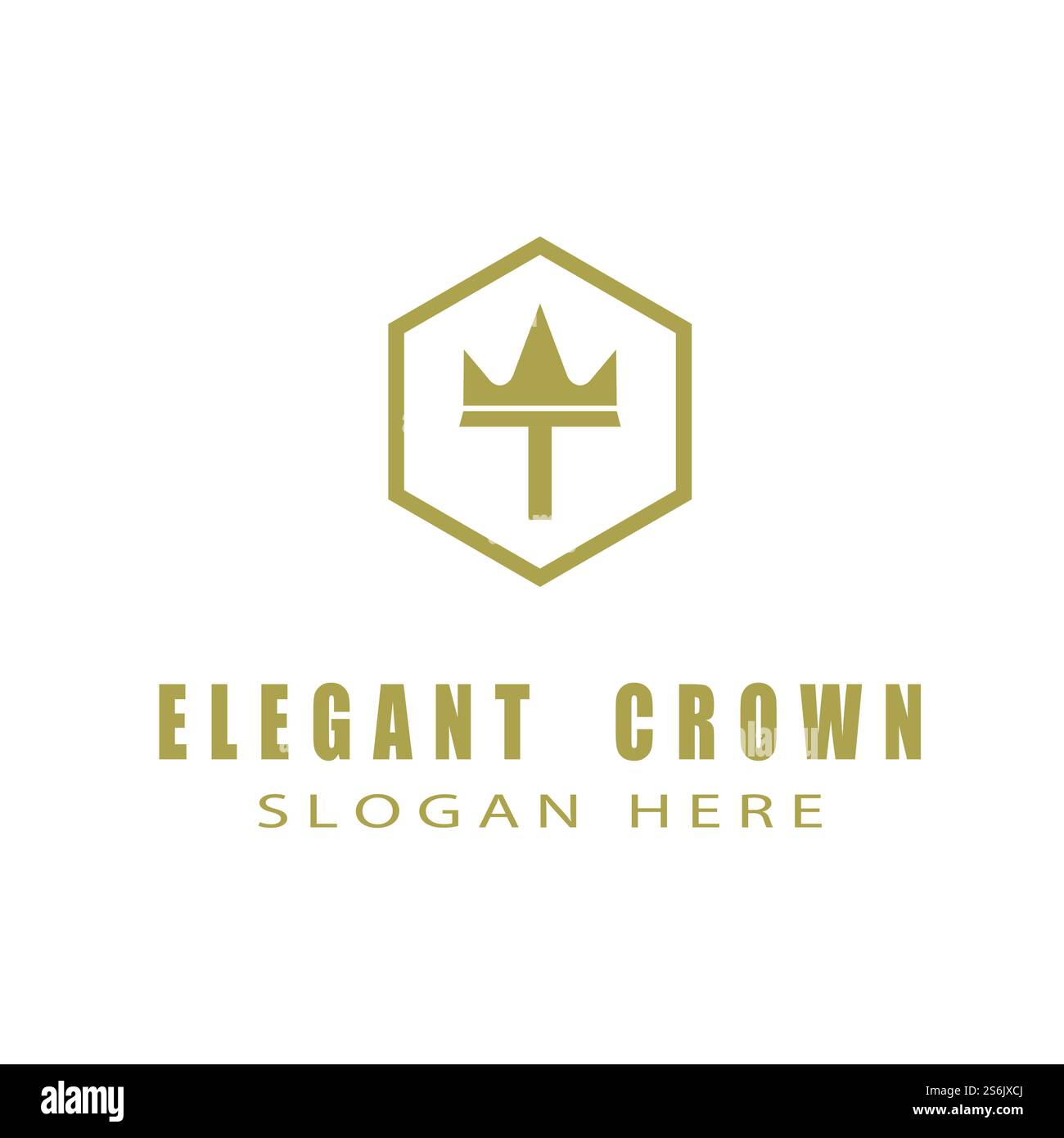 Royal King Queen Crown Elegant Luxury logo design Stock Vector Image ...