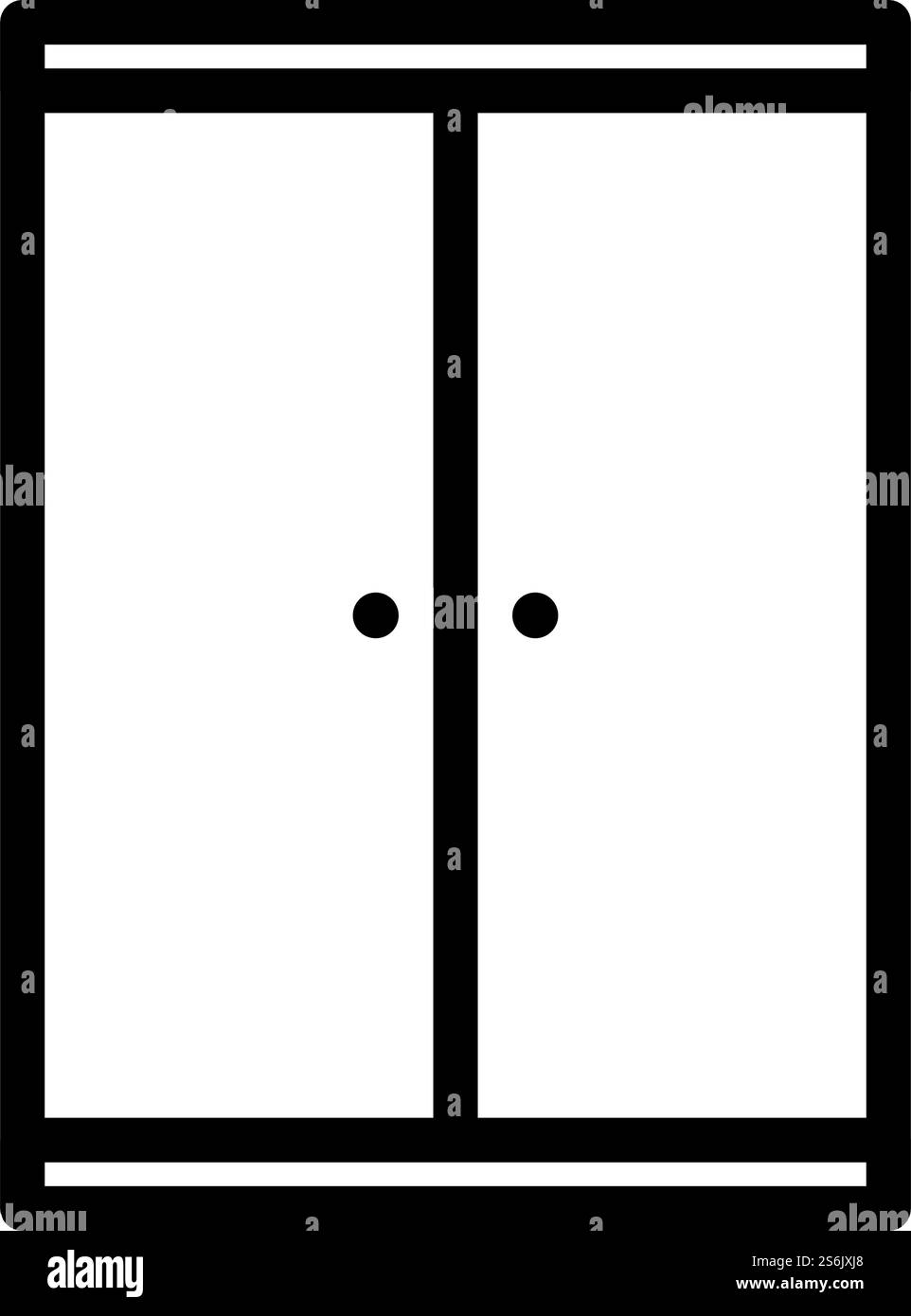 Child Wardrobe Icon. Bold outline design with editable stroke width. Vector Illustration Stock ...