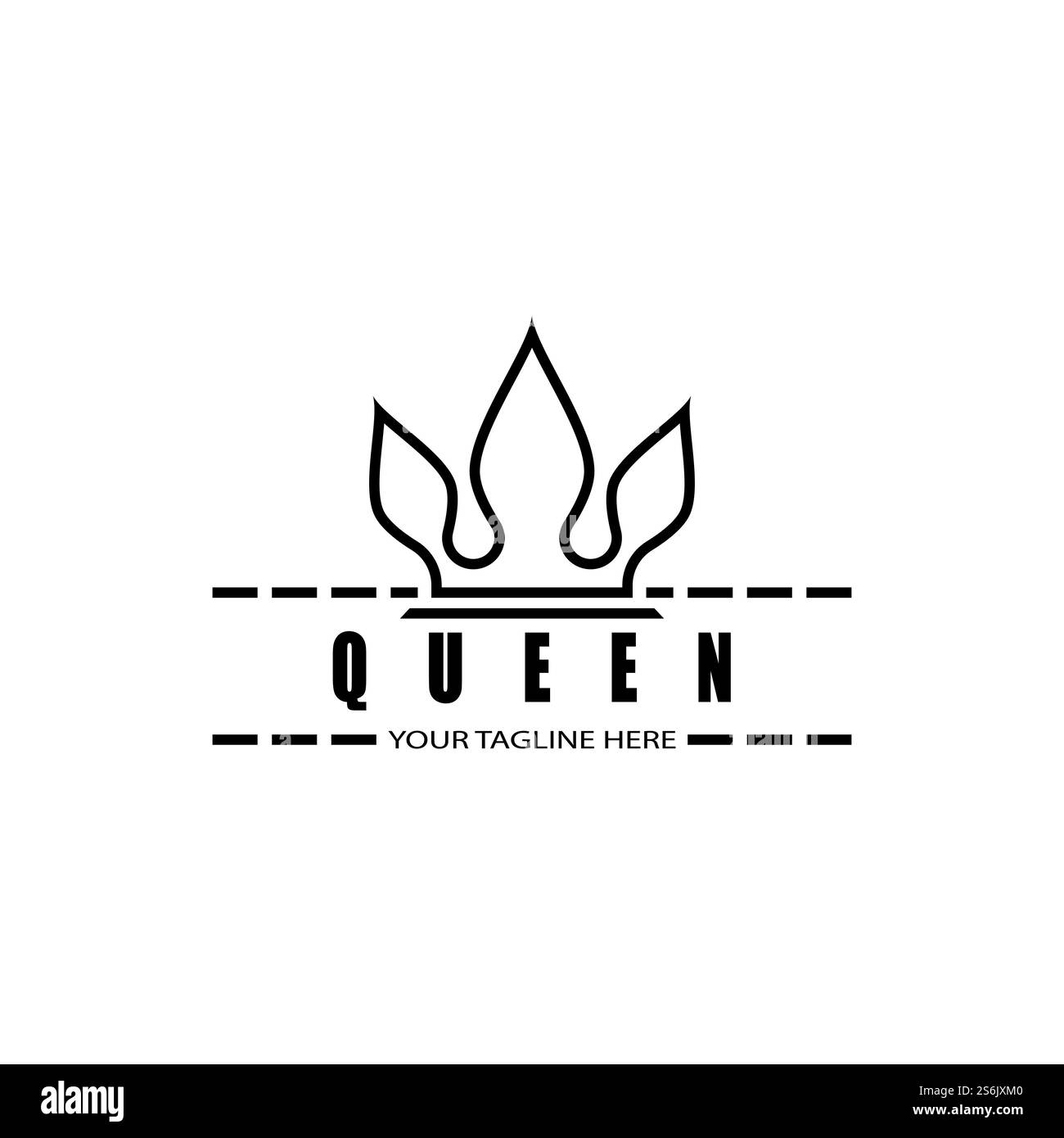 Royal King Queen Crown Elegant Luxury logo design Stock Vector Image ...