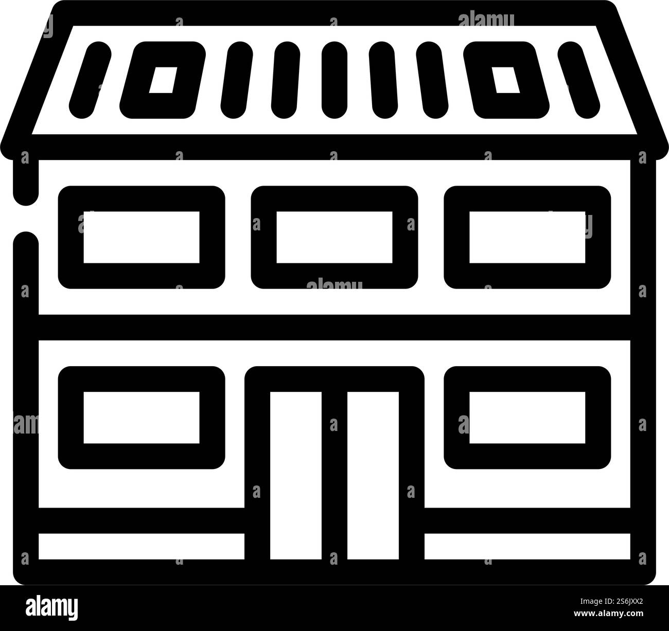 cottage house line icon vector. cottage house sign. isolated contour ...