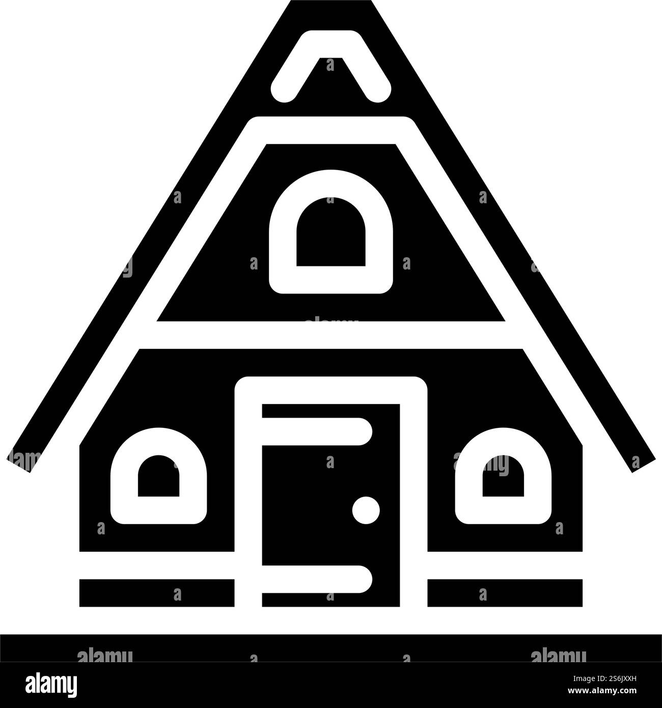 Modern wooden mountain house Black and White Stock Photos & Images - Alamy