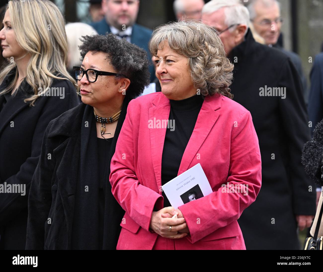 Somerset, UK. January 17th, 2025. Johnnie WalkerÕs wife Tiggy attending the funeral of Radio DJ ...