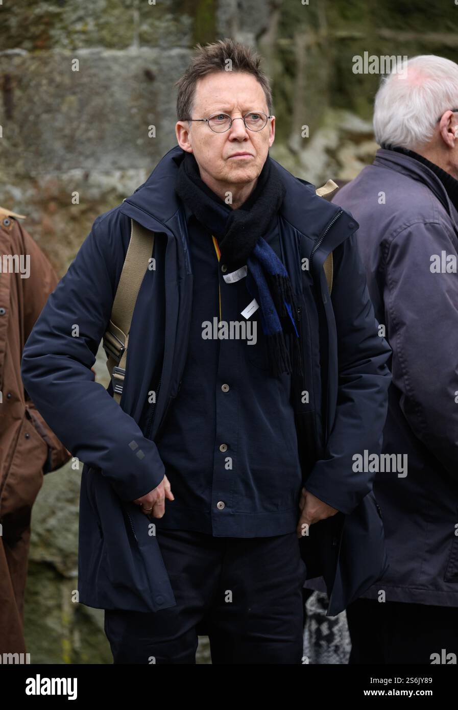 Somerset, UK. January 17th, 2025. Simon Mayo attending the funeral of ...