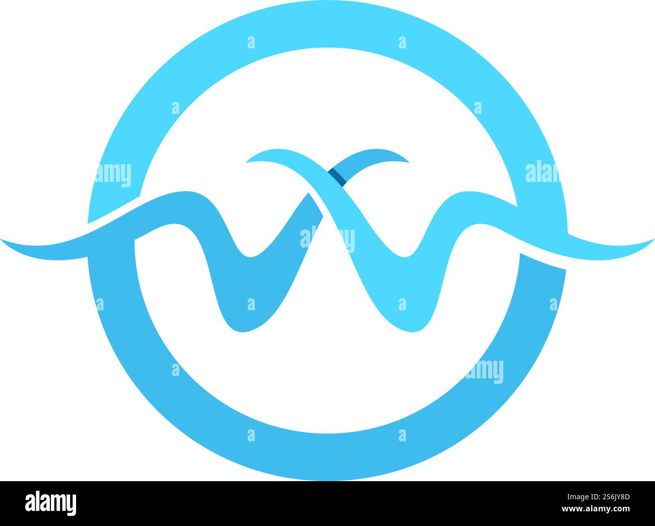 W wave logo vector Stock Vector Image & Art - Alamy