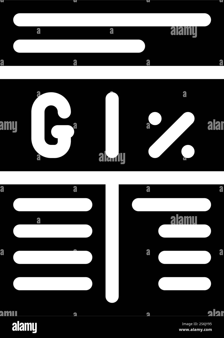 ratio in grams and percent glyph icon vector. ratio in grams and ...