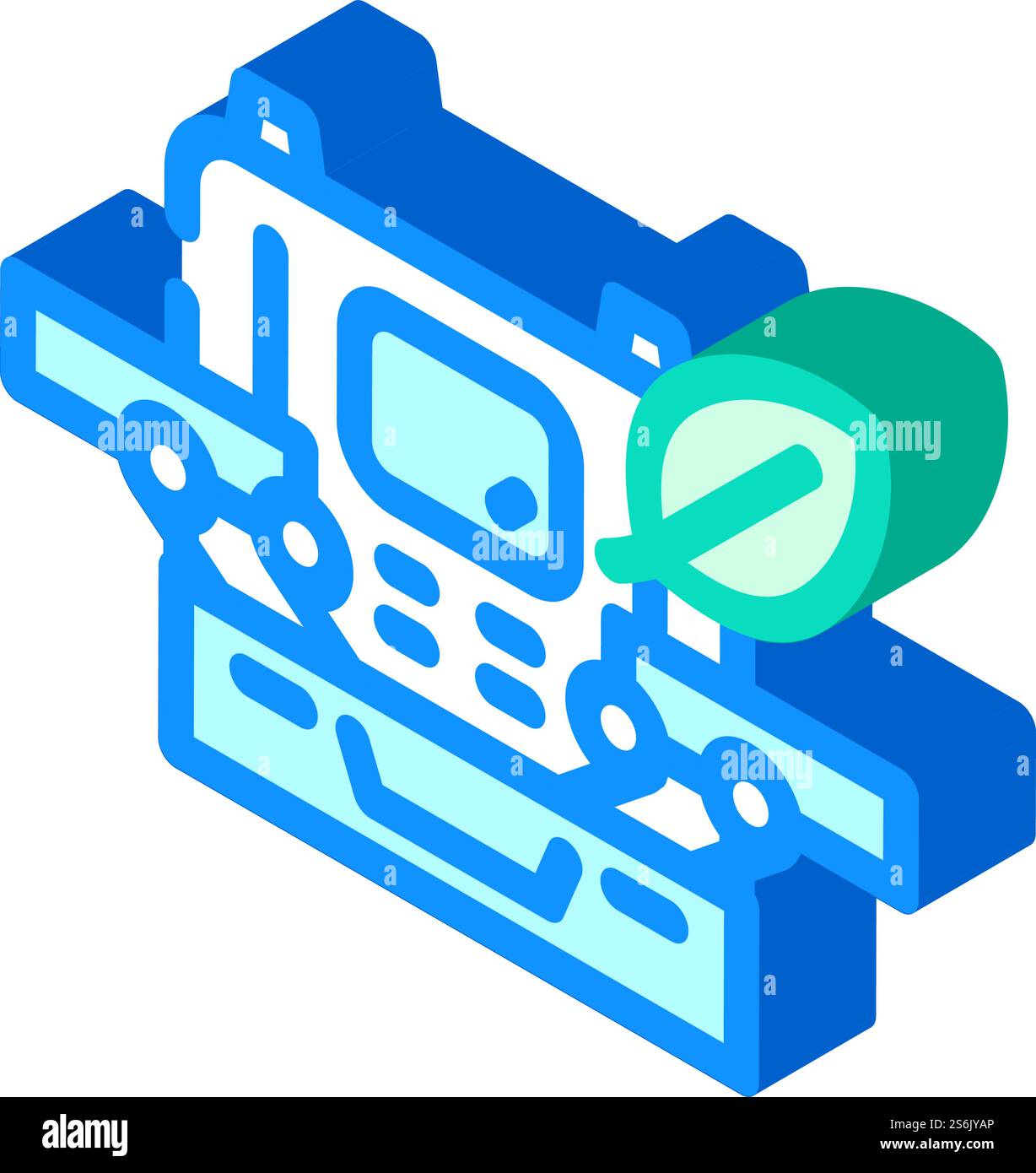 case with makeup isometric icon vector. case with makeup sign. isolated ...