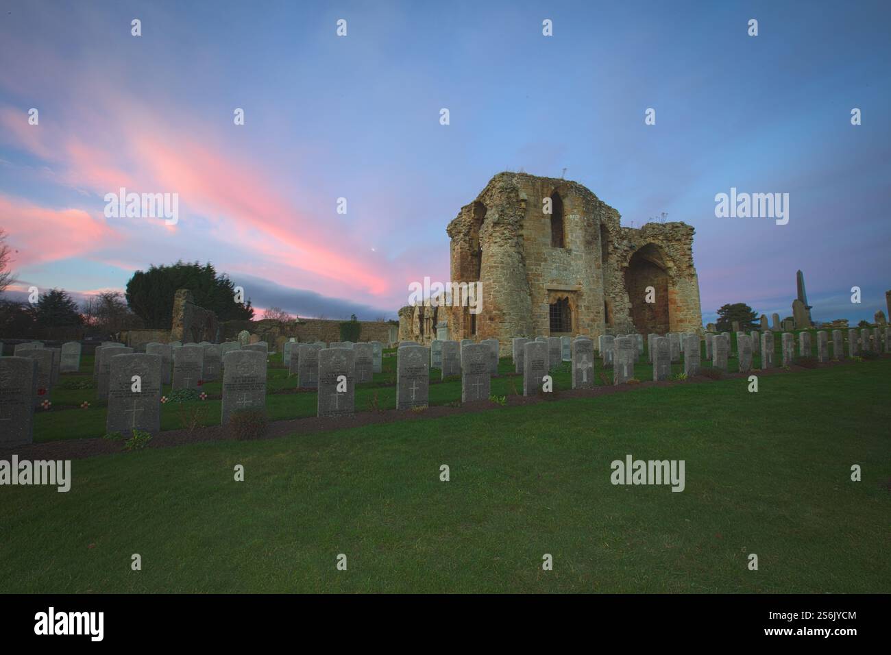 Kinloss abbey forres moray scotland Stock Photo - Alamy