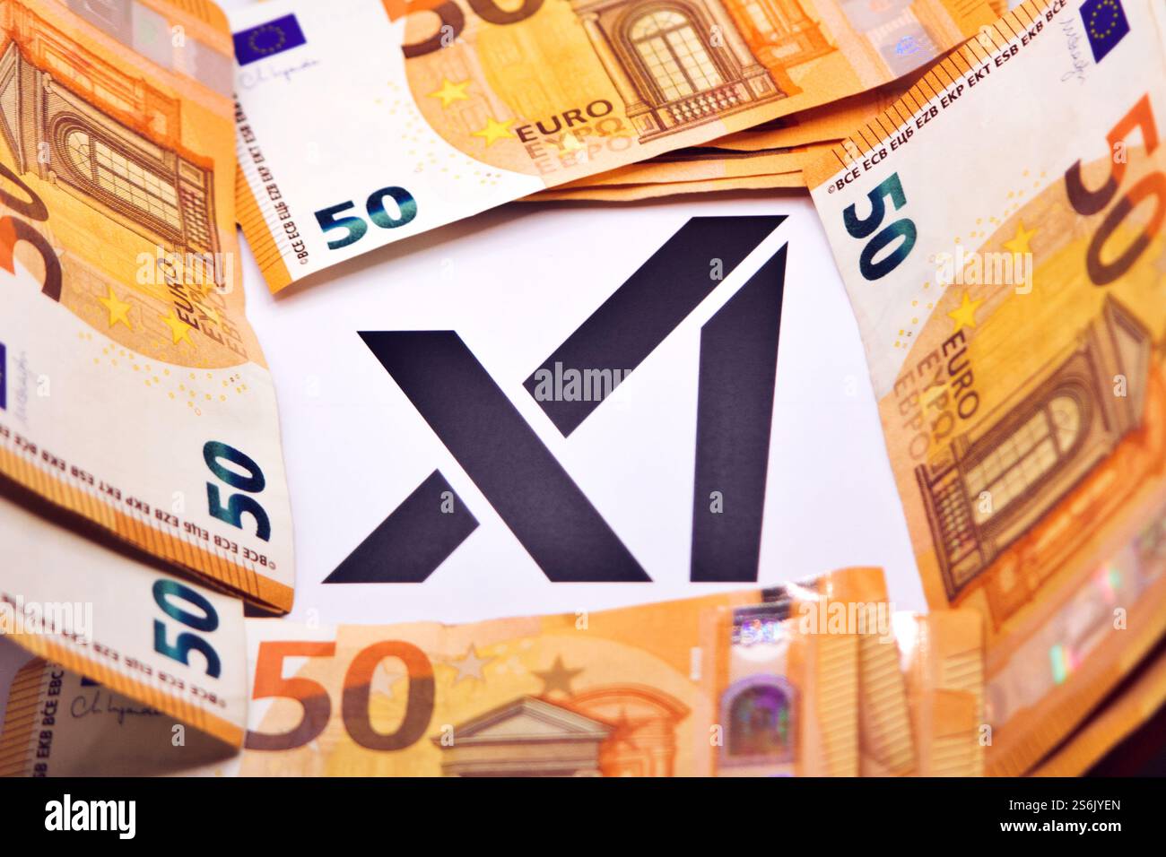 January 17th, 2025, Florence Italy, In this photo illustration, logo ...