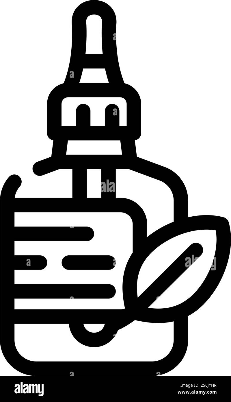 castor oil line icon vector. castor oil sign. isolated contour symbol ...