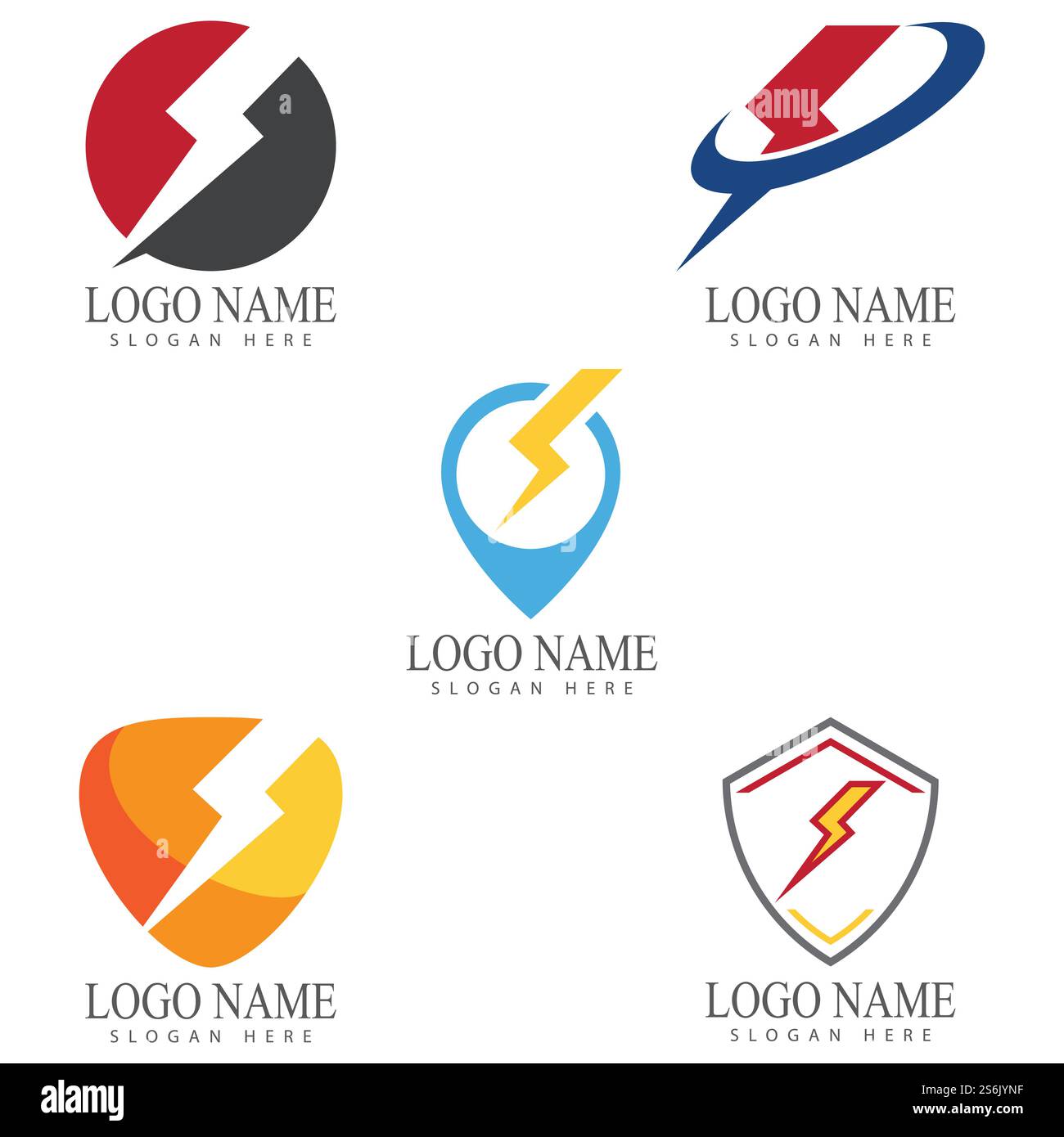 Power lightning logo vector design Stock Vector Image & Art - Alamy