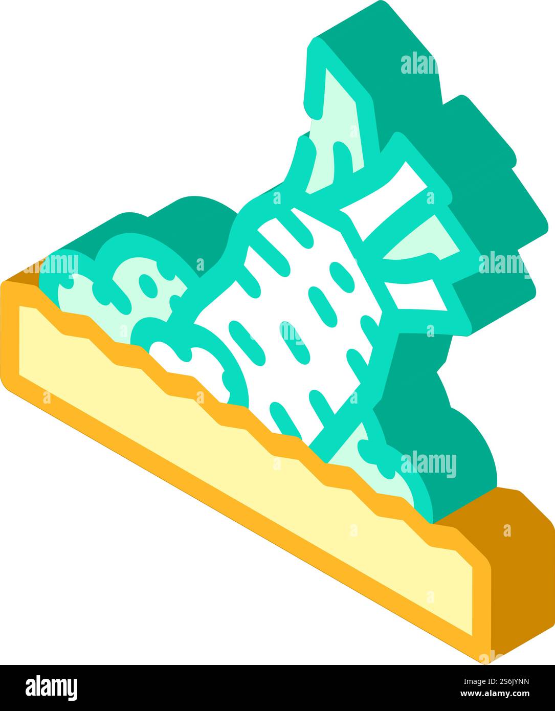 rubbing wasabi isometric icon vector. rubbing wasabi sign. isolated ...