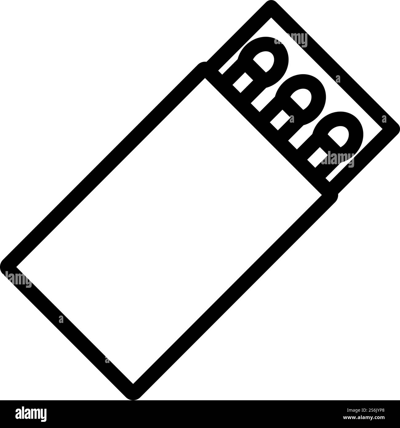 Icon Of Match Box. Editable Bold Outline Design. Vector Illustration ...