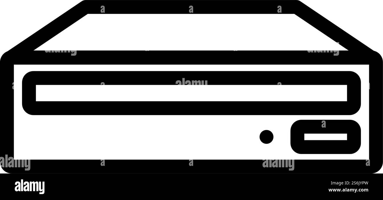 CD-ROM Icon. Editable Bold Outline Design. Vector Illustration Stock ...