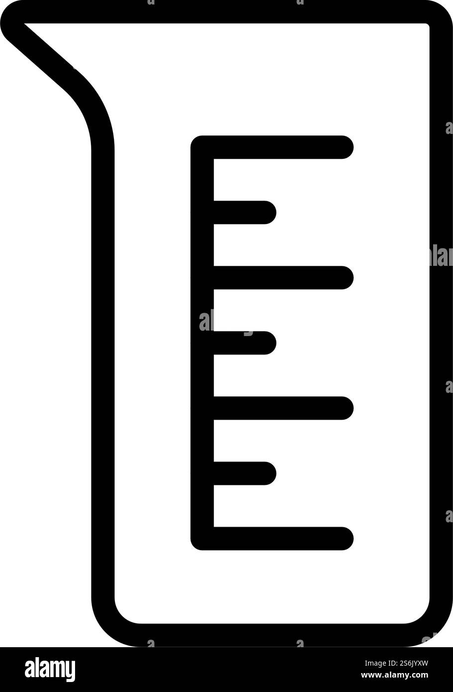 Icon Of Chemistry Beaker. Editable Bold Outline Design. Vector ...