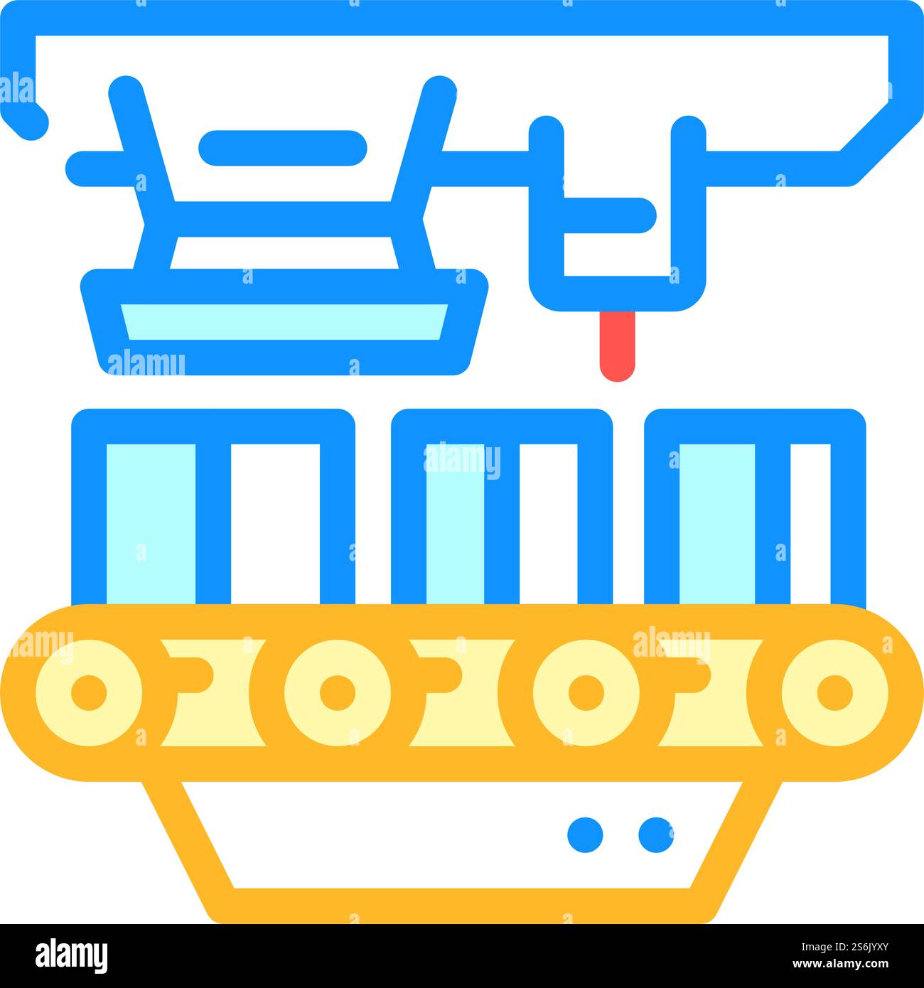 factory conveyor production color icon vector. factory conveyor ...